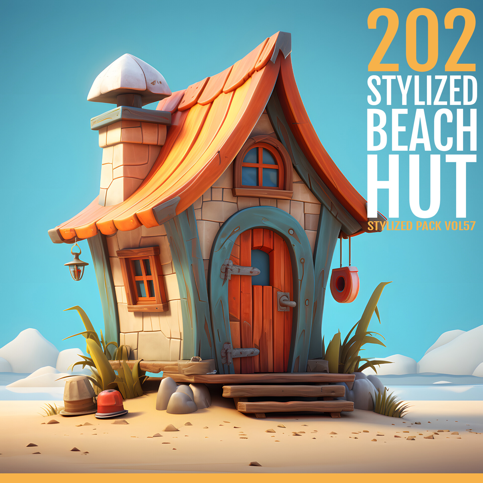 ArtStation - 202 Stylized Beach Hut VOL57