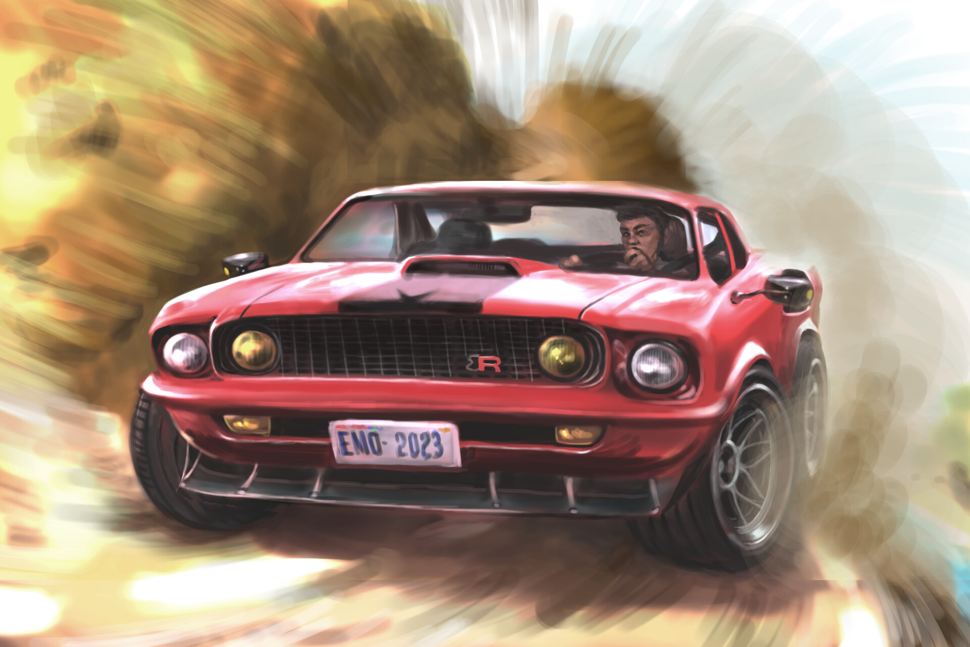 ArtStation - Ford Mustang 1969