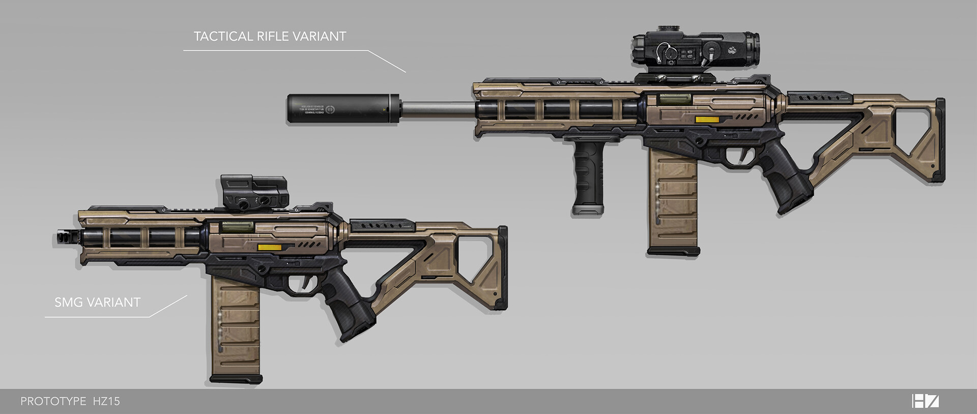 ArtStation - Fusion: Assault Rifle and SMG Gun Concept Designs