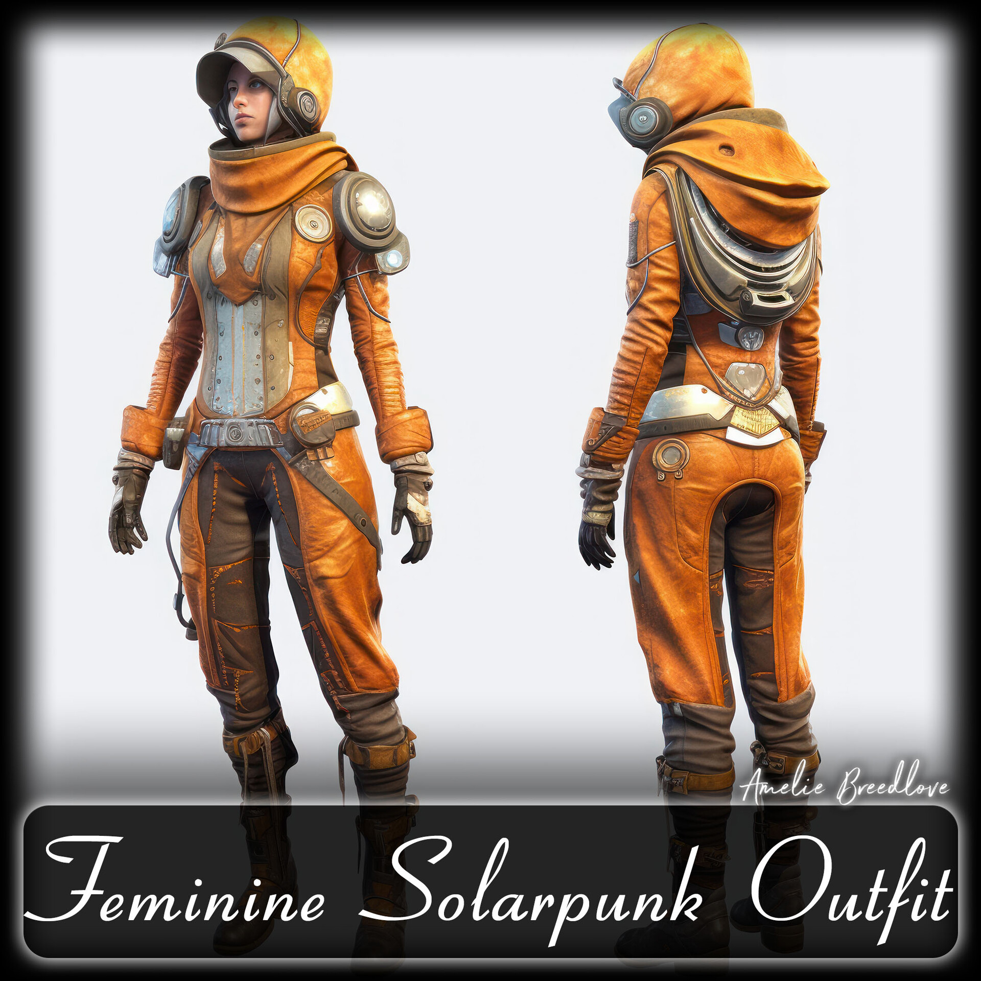 ArtStation - 200 Feminine Solarpunk Outfit Reference Pack | 4K | v.99