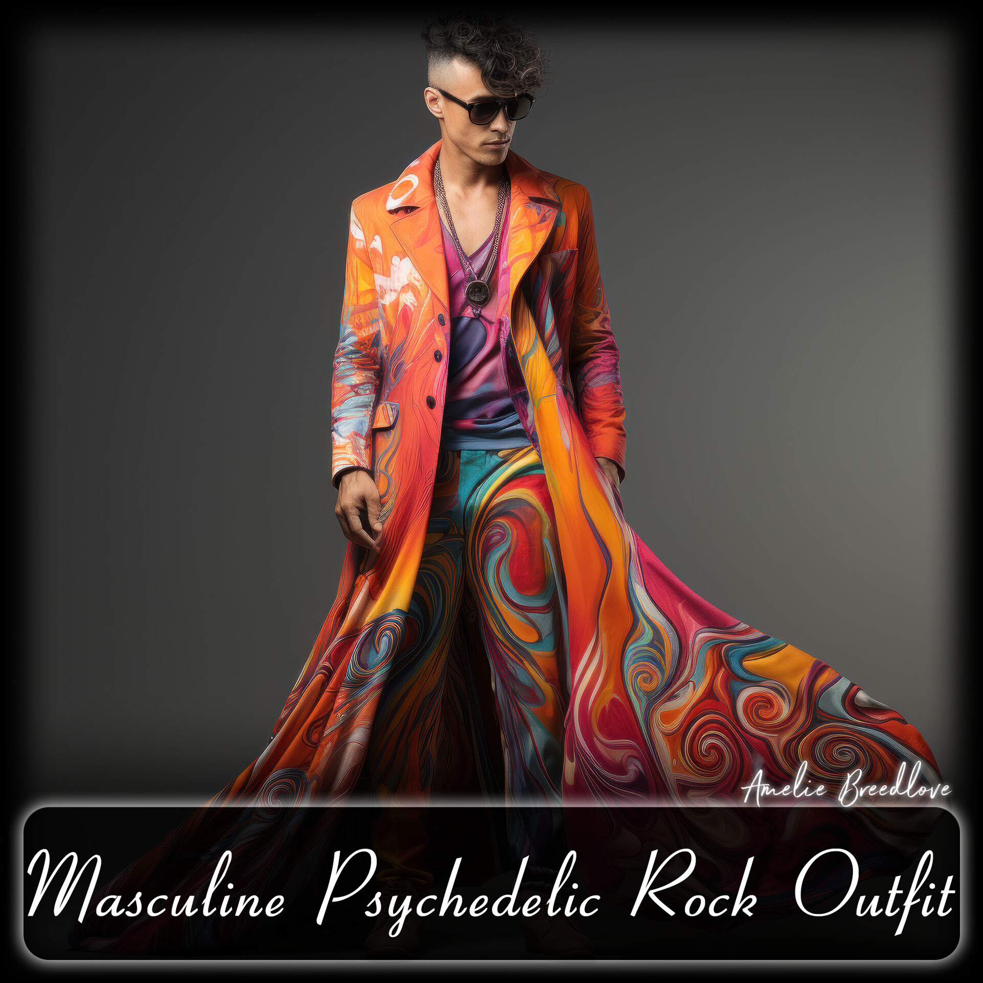 Amelie Breedlove - 200 Masculine Psychedelic Rock Outfit Reference Pack ...