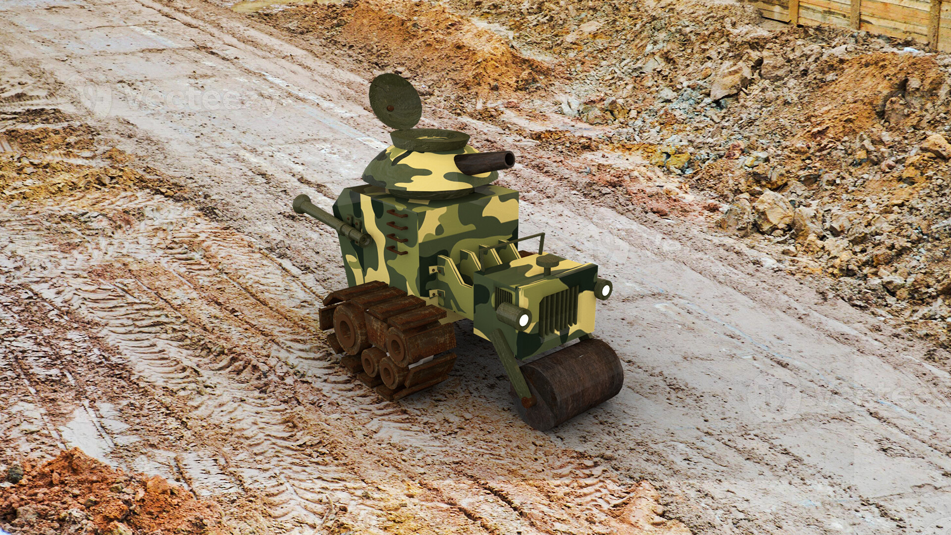 ArtStation - Mini Tank 3d Model & Texturing