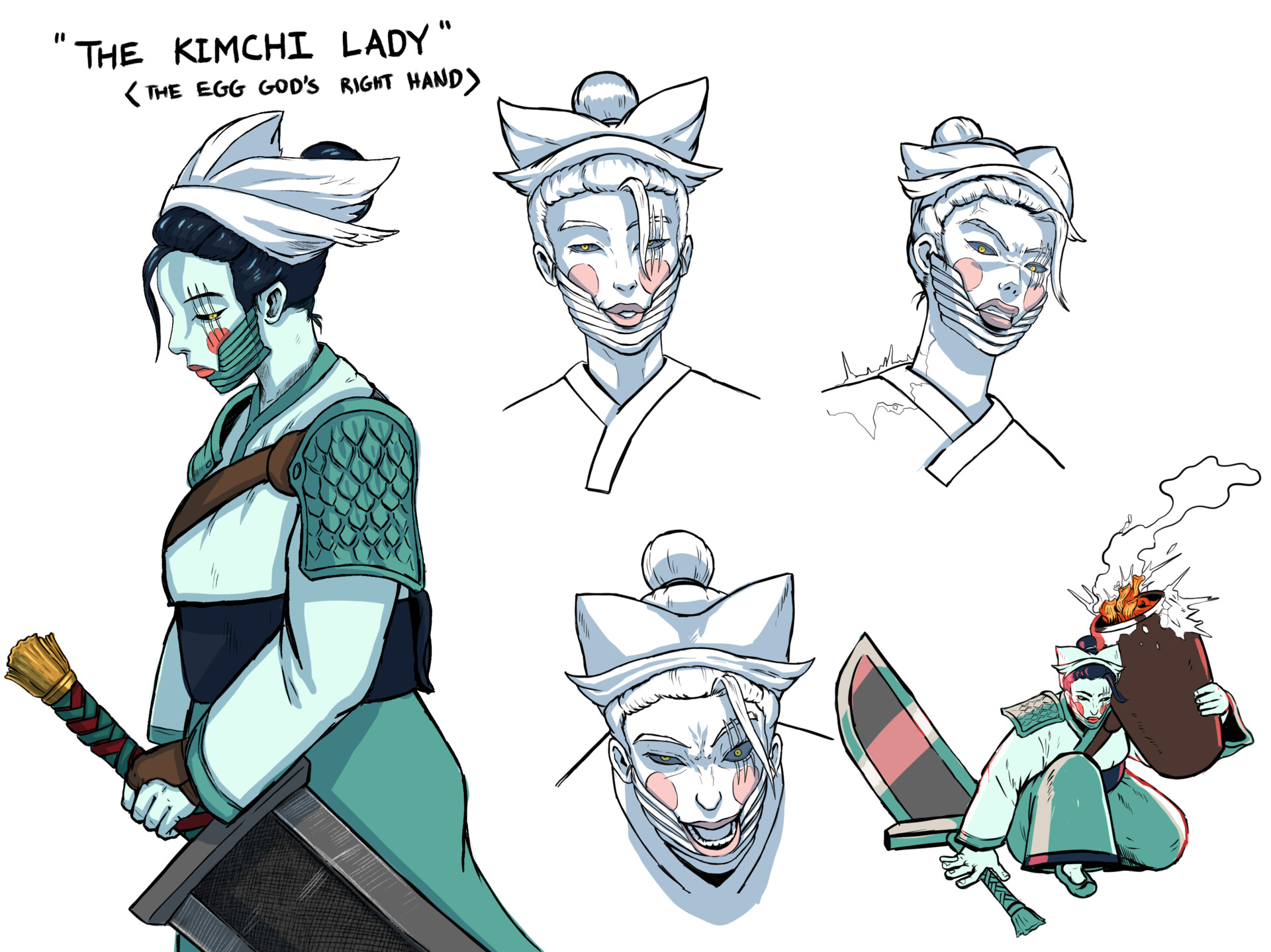 ArtStation - Ramen Dragon- “Kimchi Lady” Character Design
