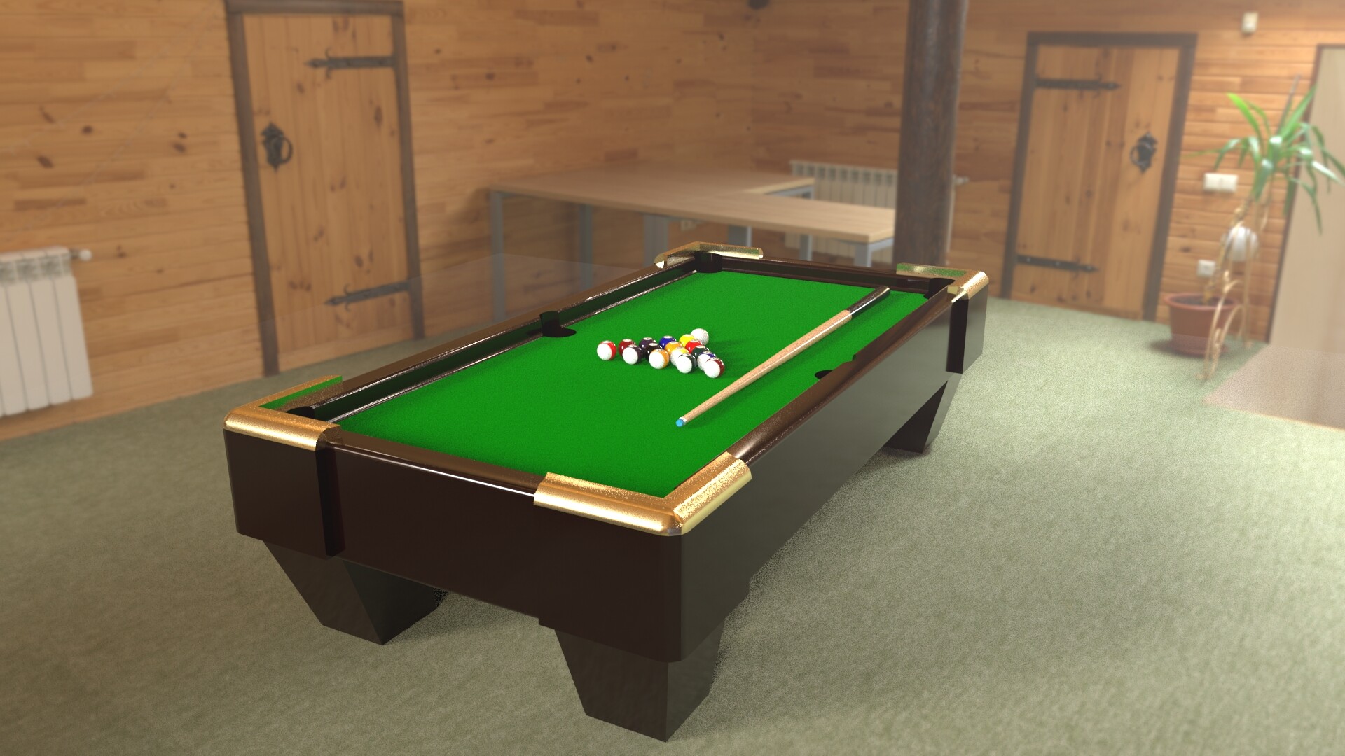 ArtStation - 3D Pool Table Model