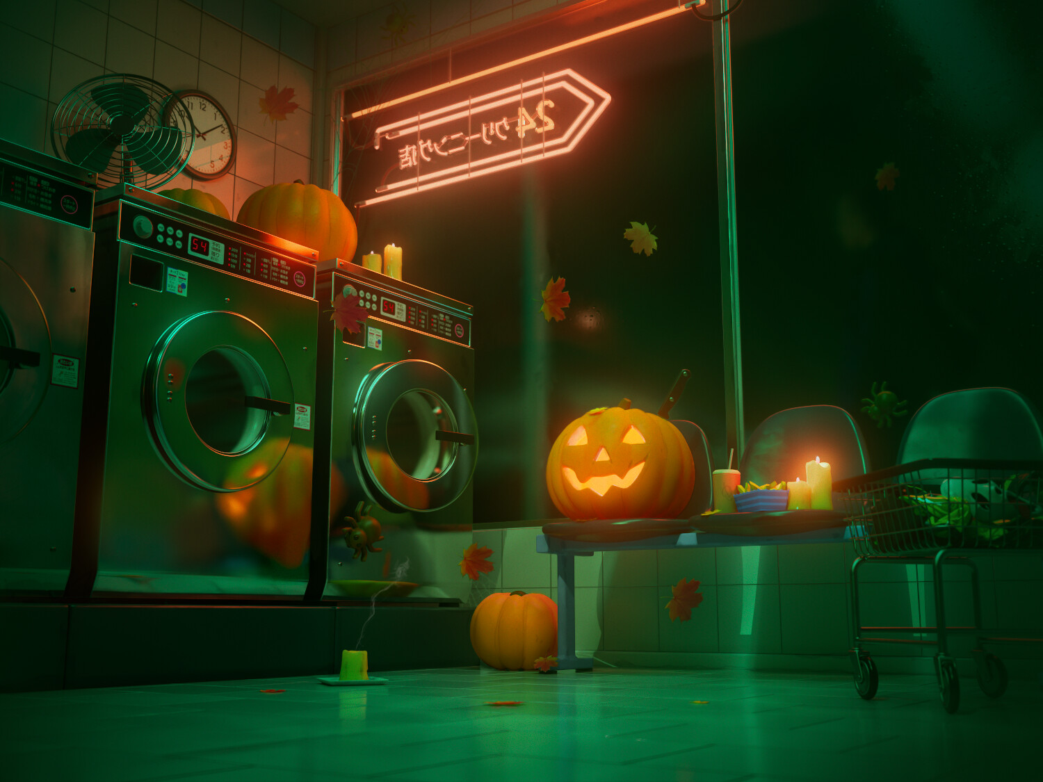 ArtStation - Halloween laundry.