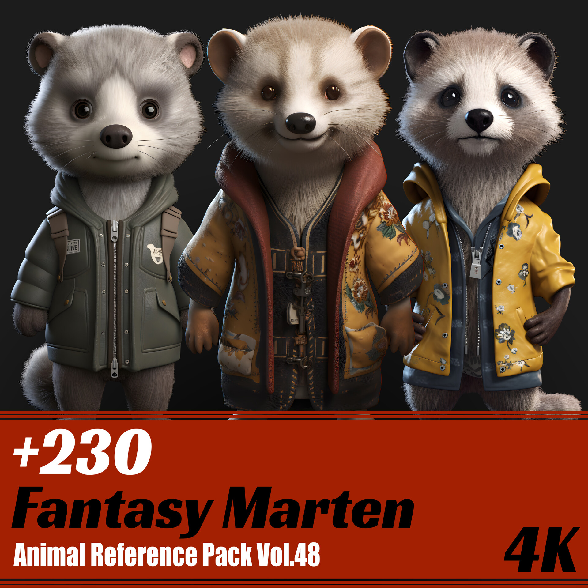ArtStation - +230 Fantasy Marten | 4K | Animal Reference Pack Vol.48