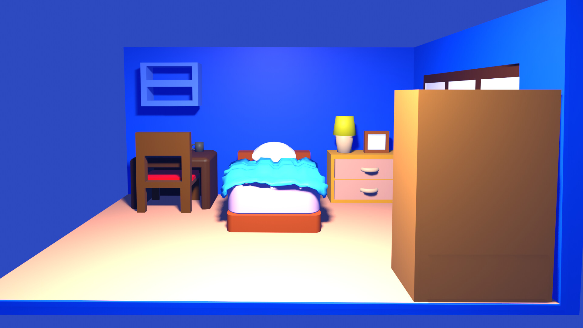 ArtStation - 3D Bedroom Model