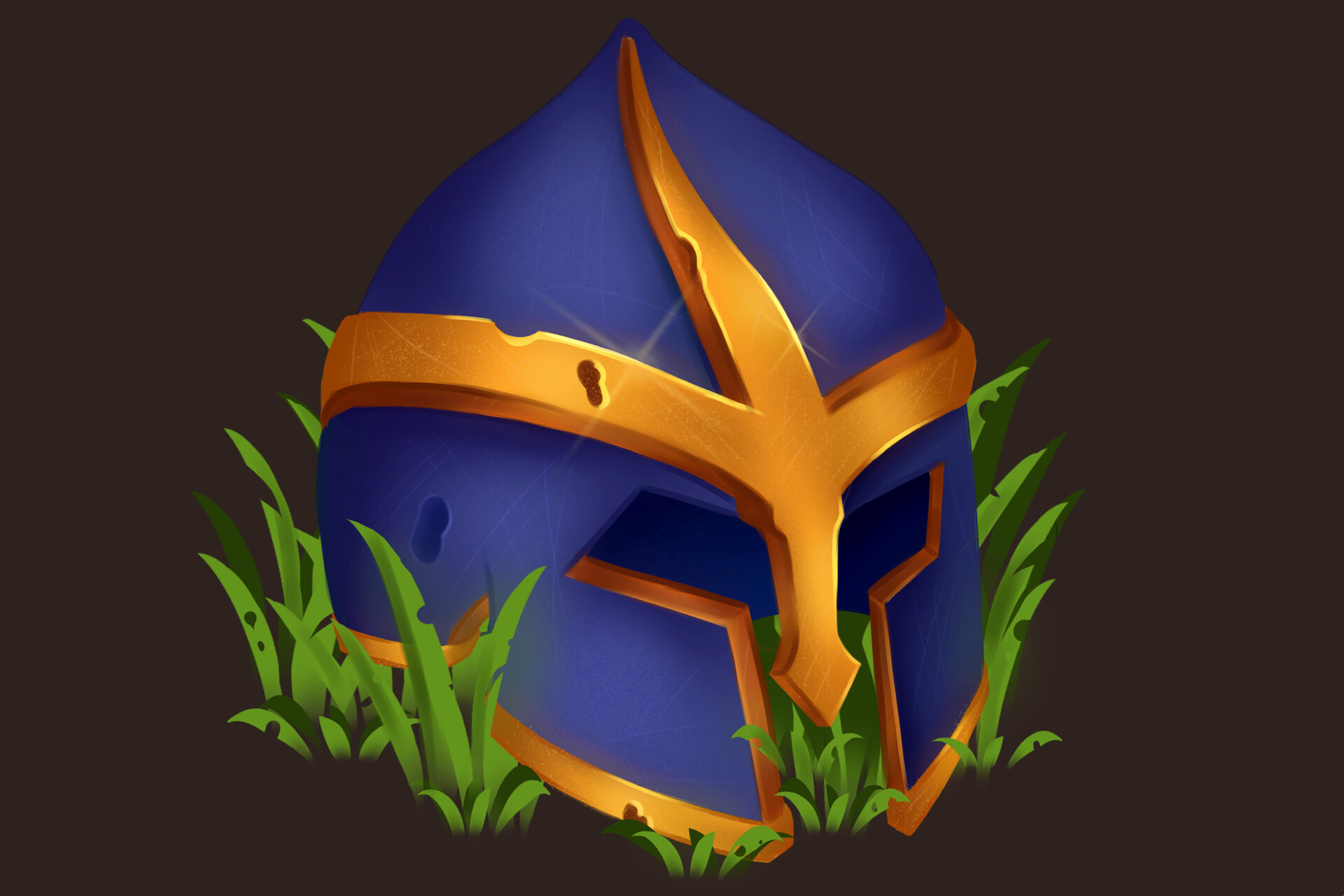 ArtStation - Metal helmet\2D art game props