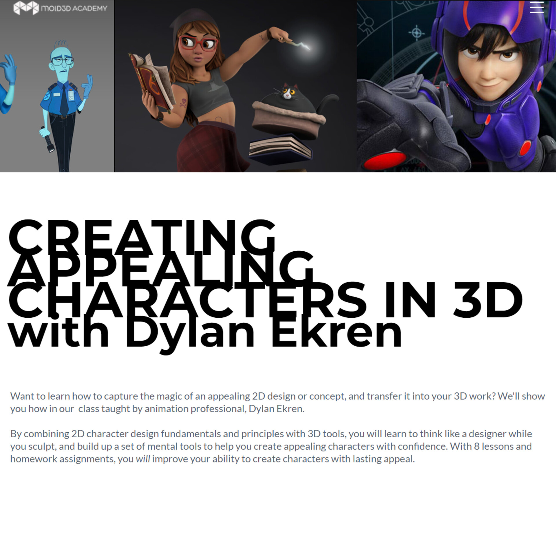ArtStation - Mold 3d Academy class with Dylan Ekren