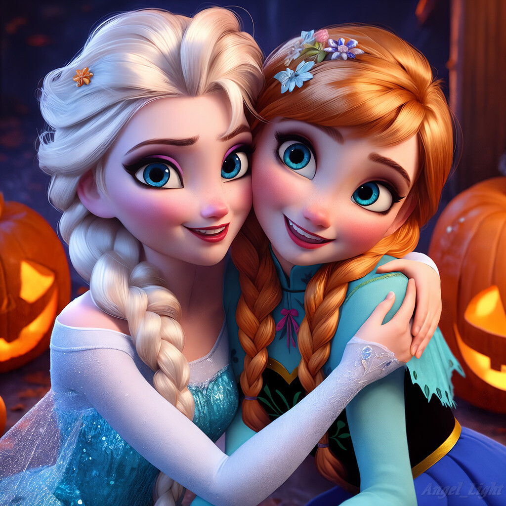 ArtStation - Elsa and Anna
