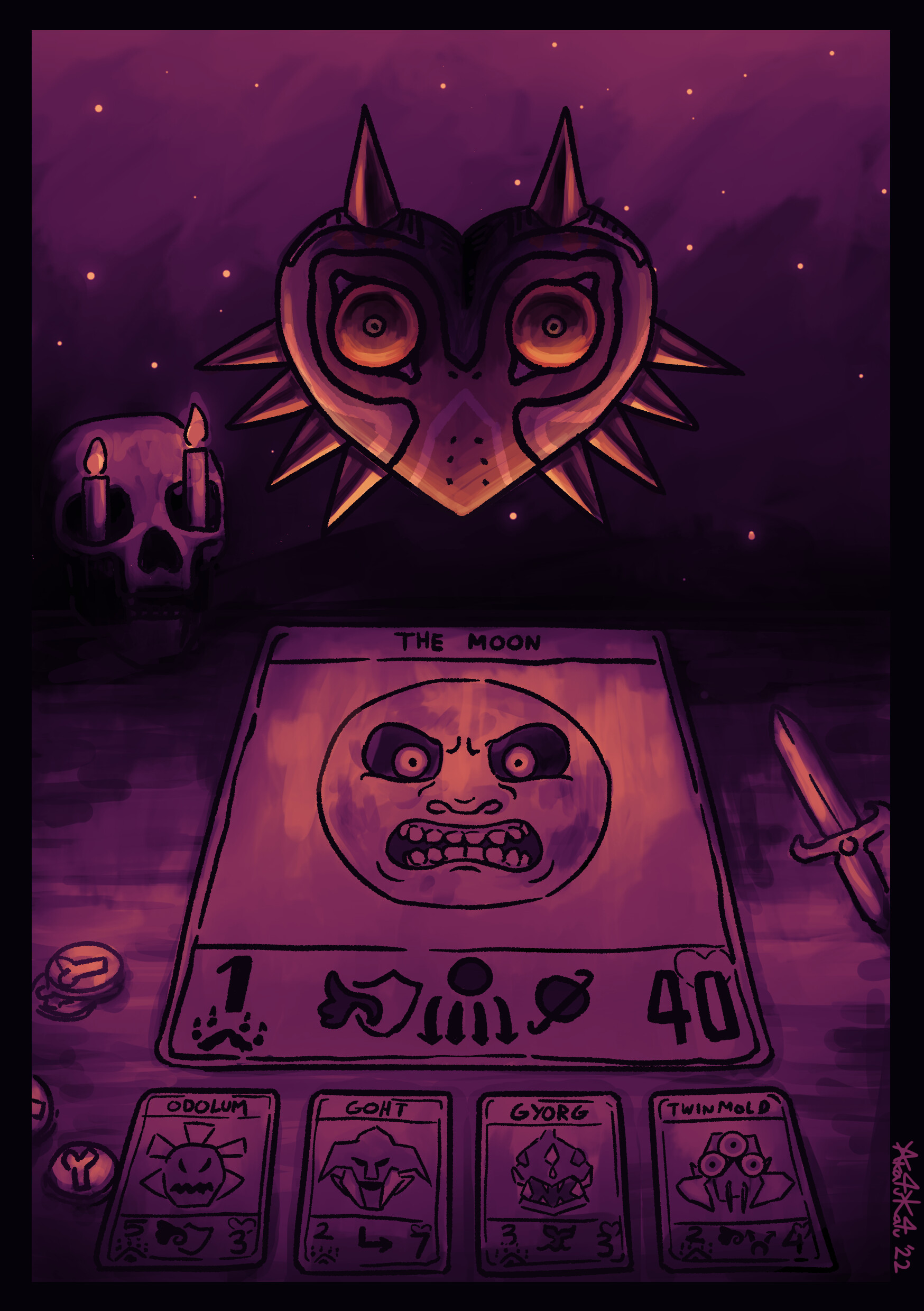 ArtStation - Majora's mask in Inscryption