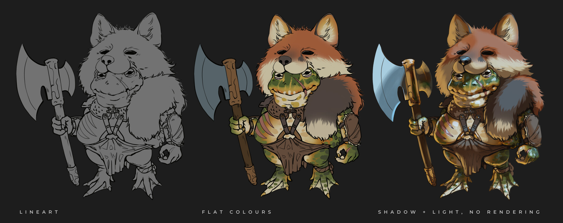 Anna Löfberg - Frog Barbarian Concept Art