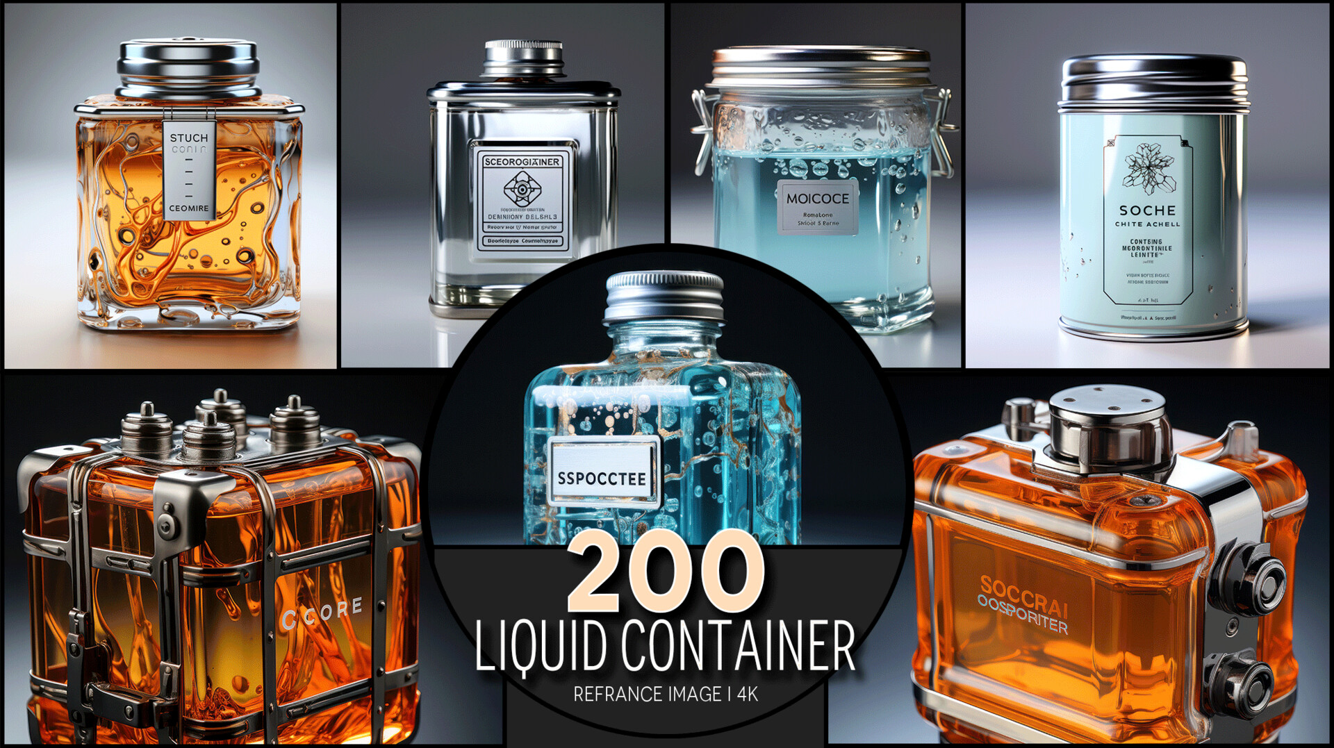 Pixel Ref - Liquid Container 4K Reference/Concept Images