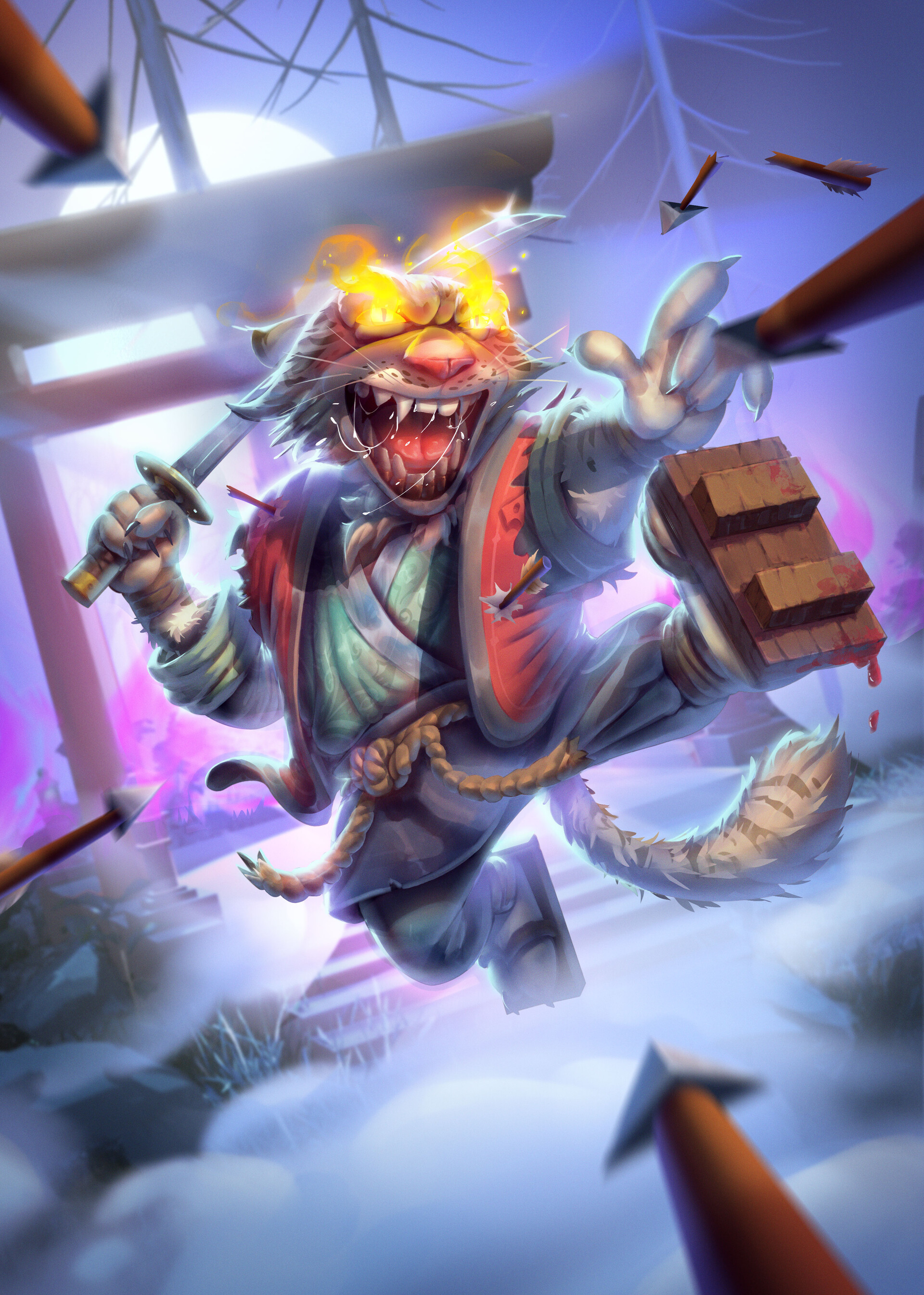 ArtStation - White tiger samurai dtiys