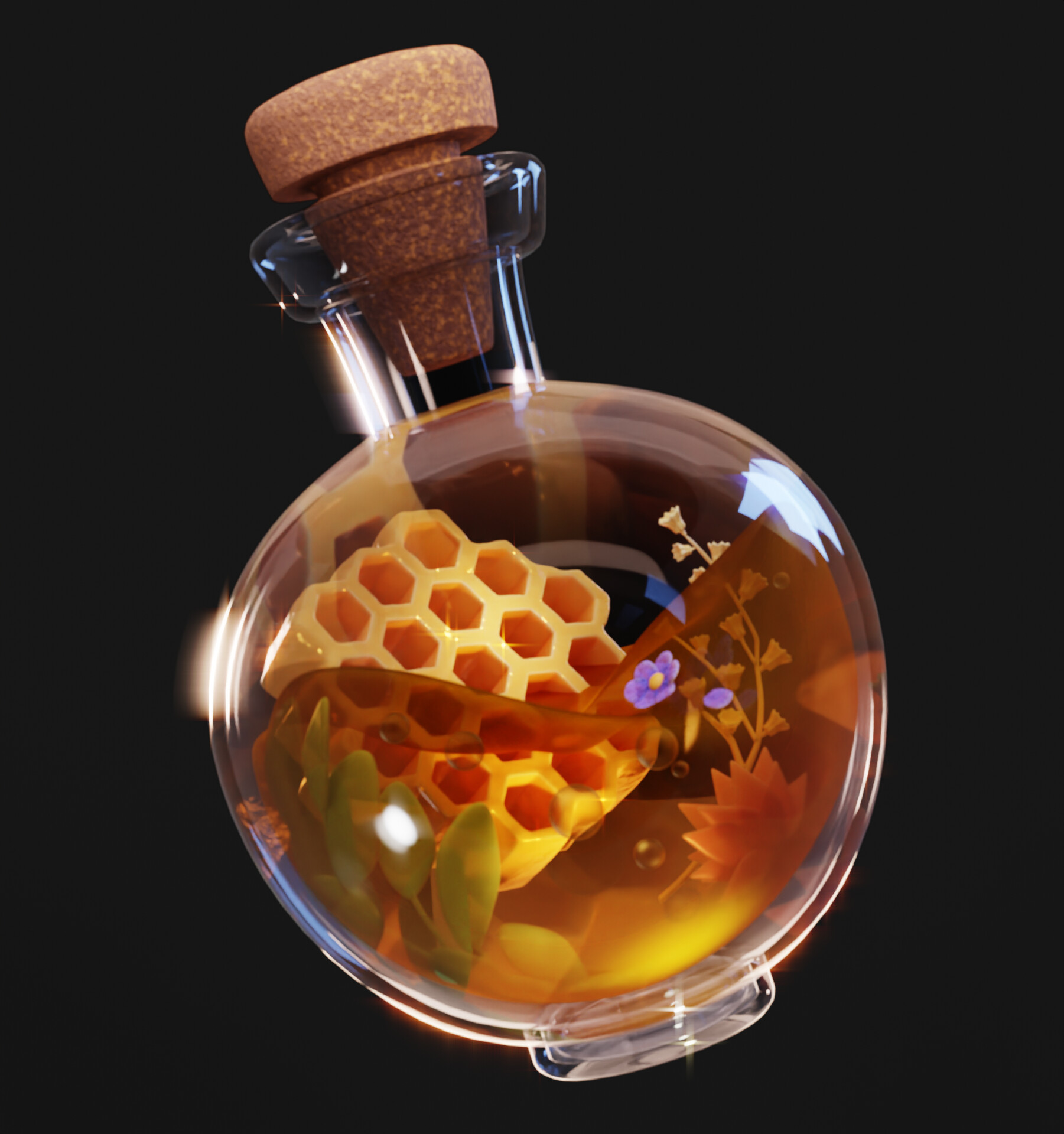 ArtStation - Flask with honey