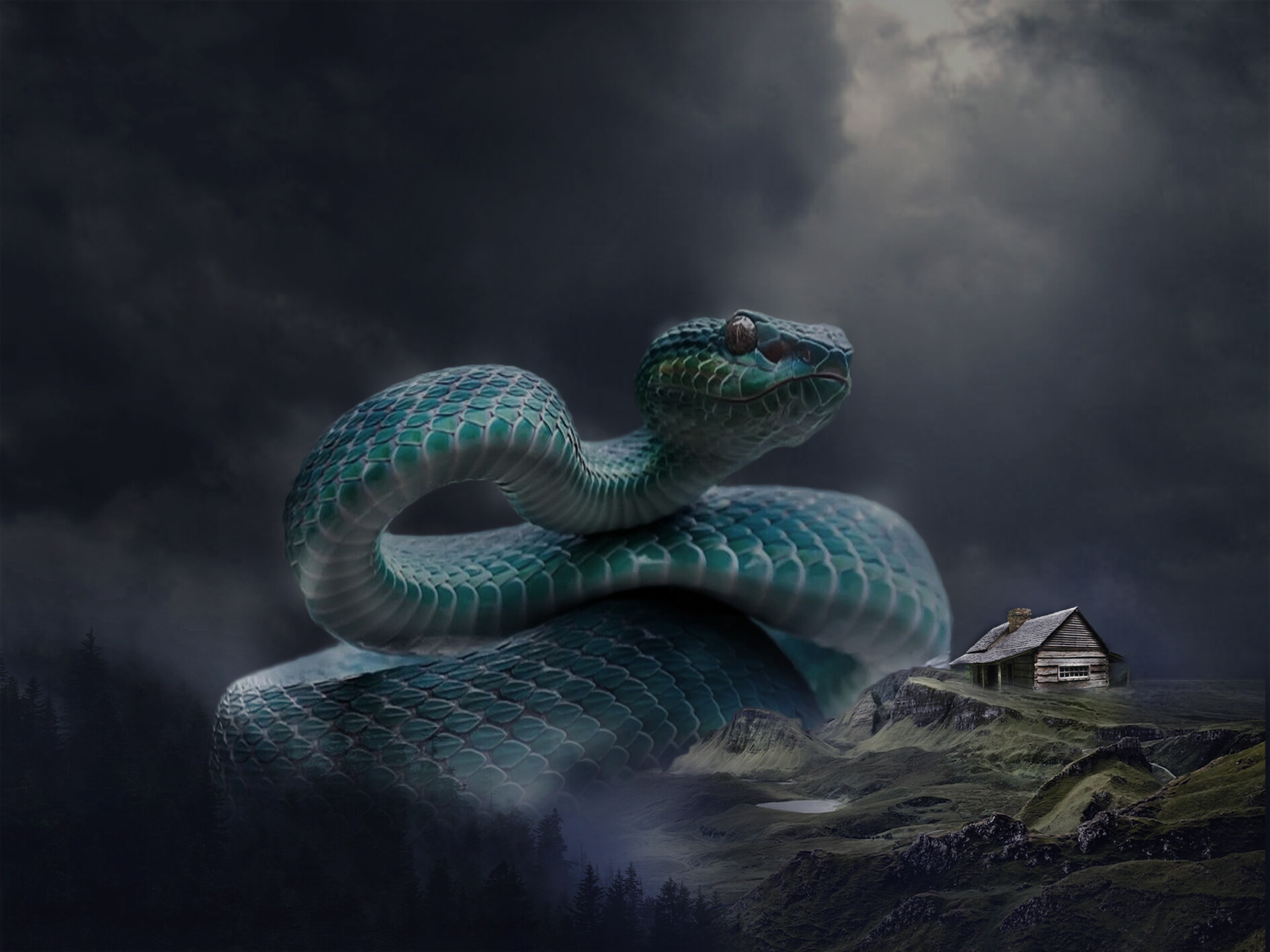 ArtStation - Snake in the Forest