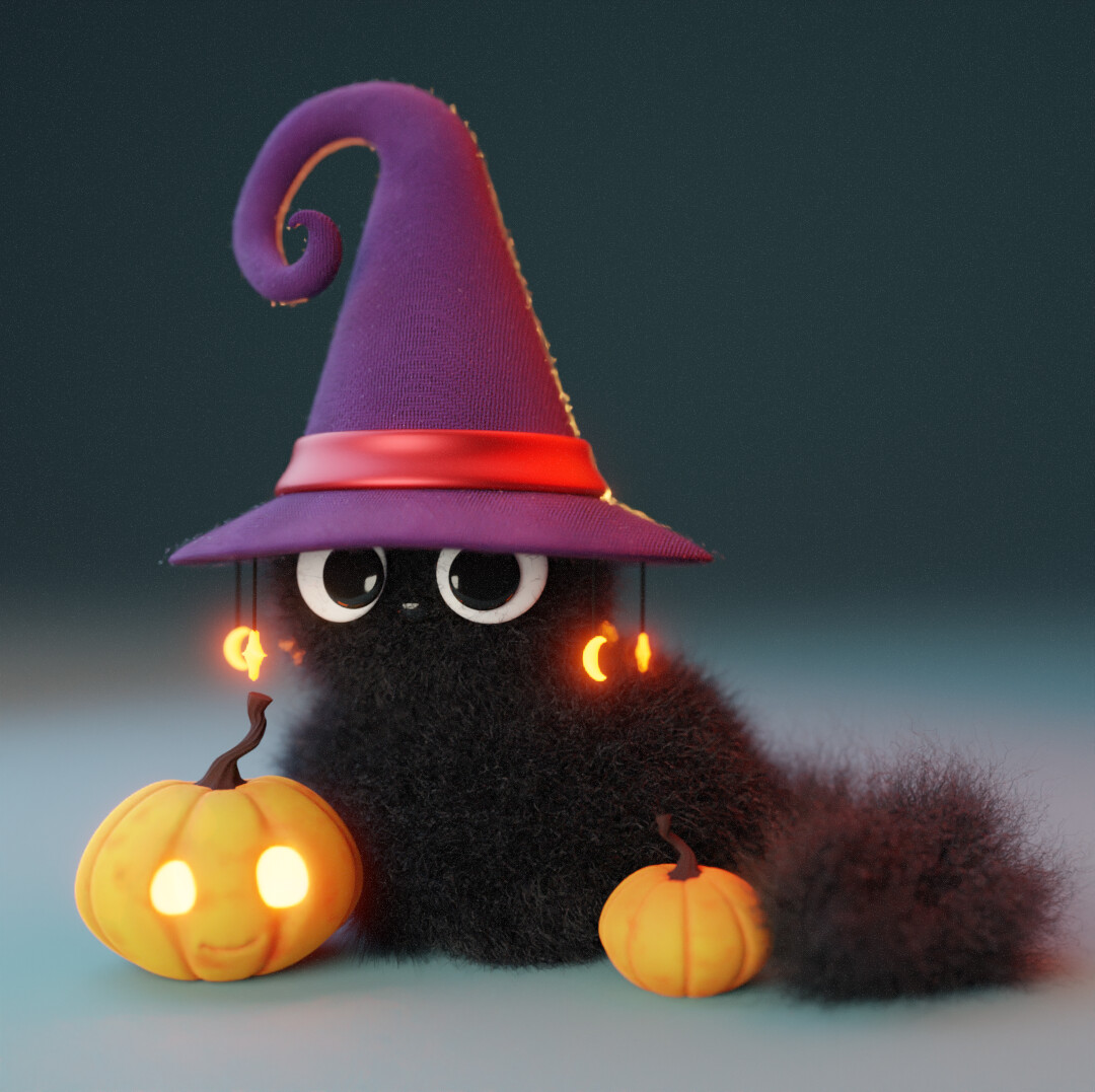 ArtStation - Spooky Cat