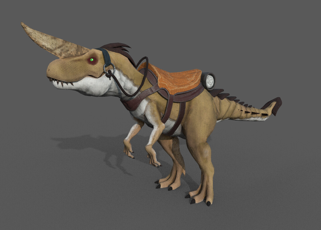 ArtStation - Dinosaur Mount Concept Model