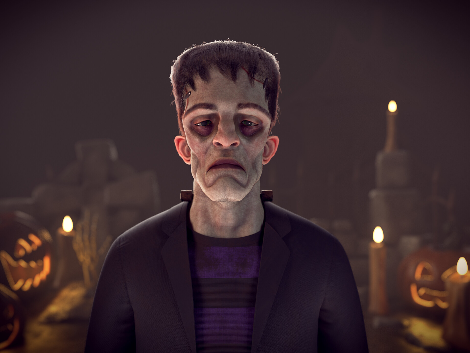 ArtStation - Halloween with Frankenstein