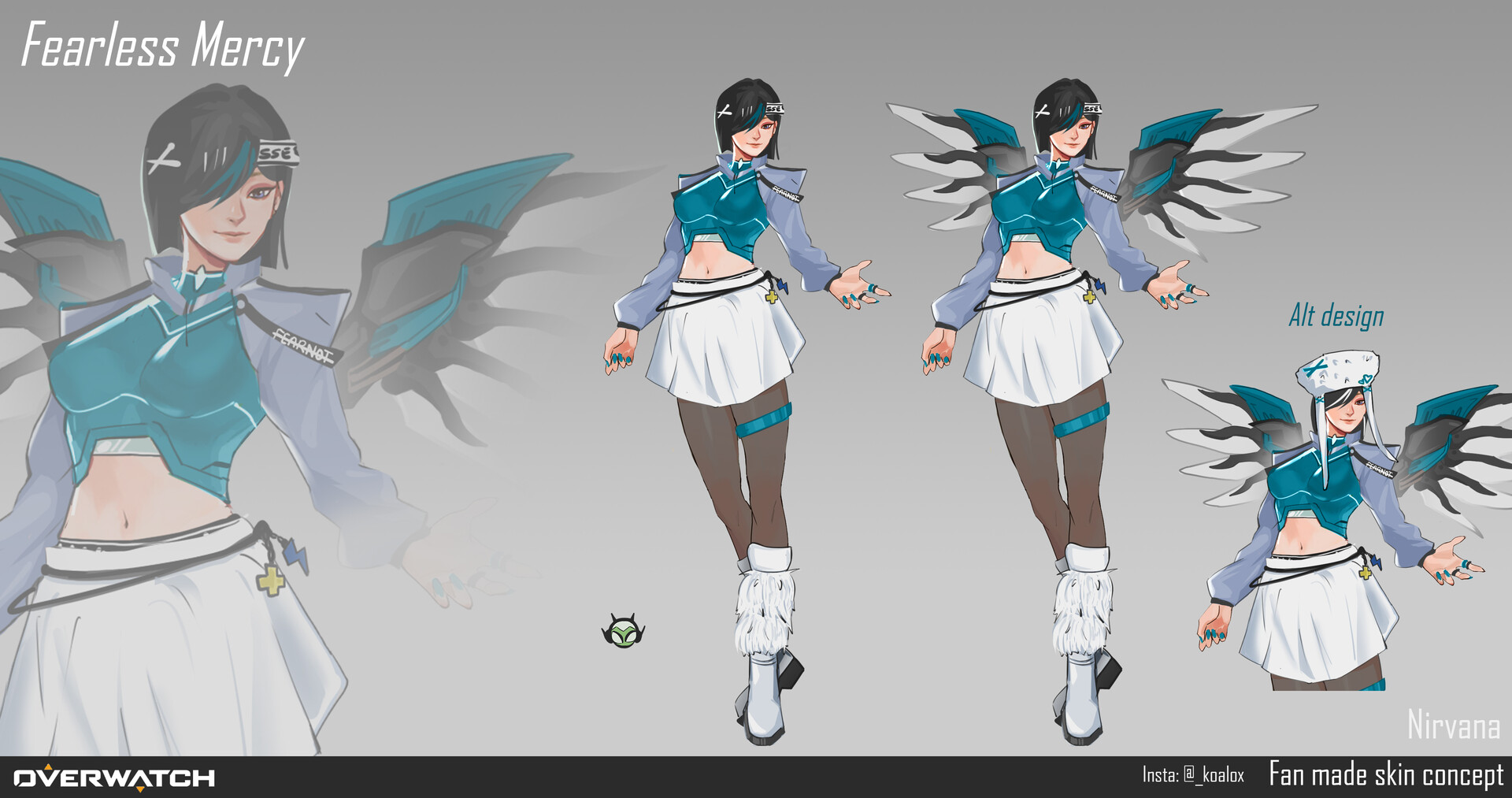 ArtStation - Fearless Mercy skin