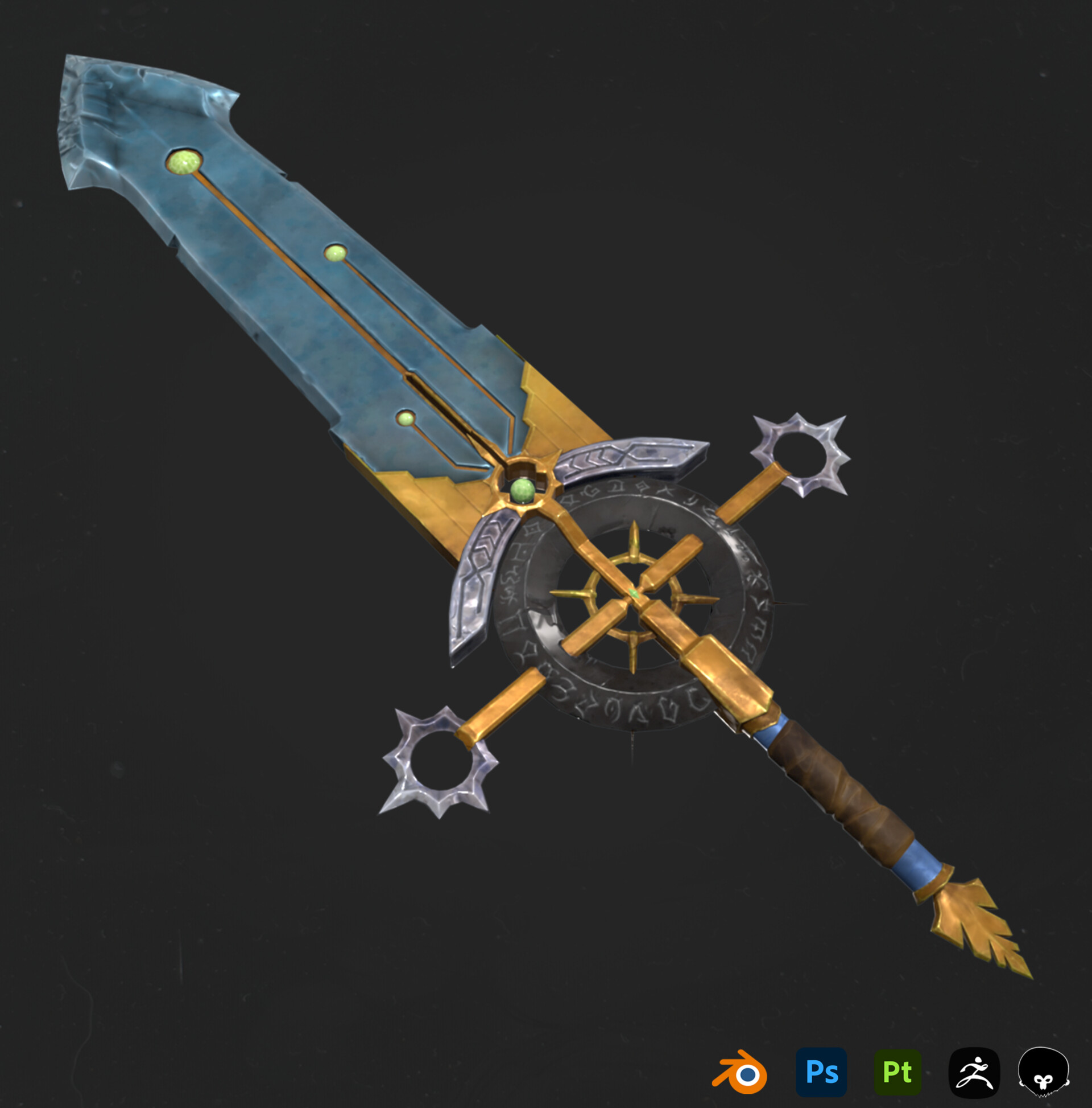 ArtStation - Stylized Hand Painted Sword (Concepted by Me)