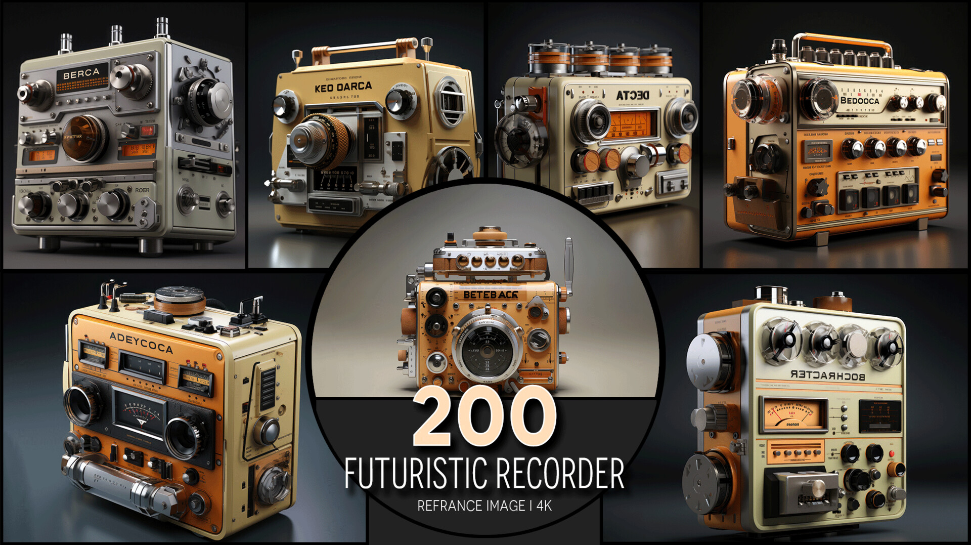 Pixel Ref - Futuristic Recorder 4K Reference/Concept Images