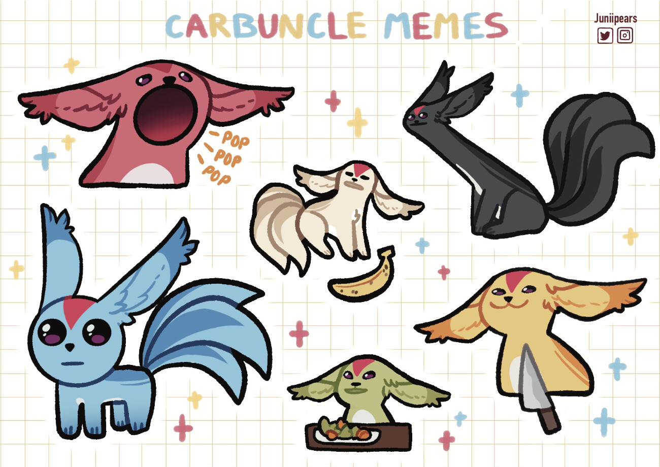 ArtStation - FFXIV: Carbuncle Meme stickers