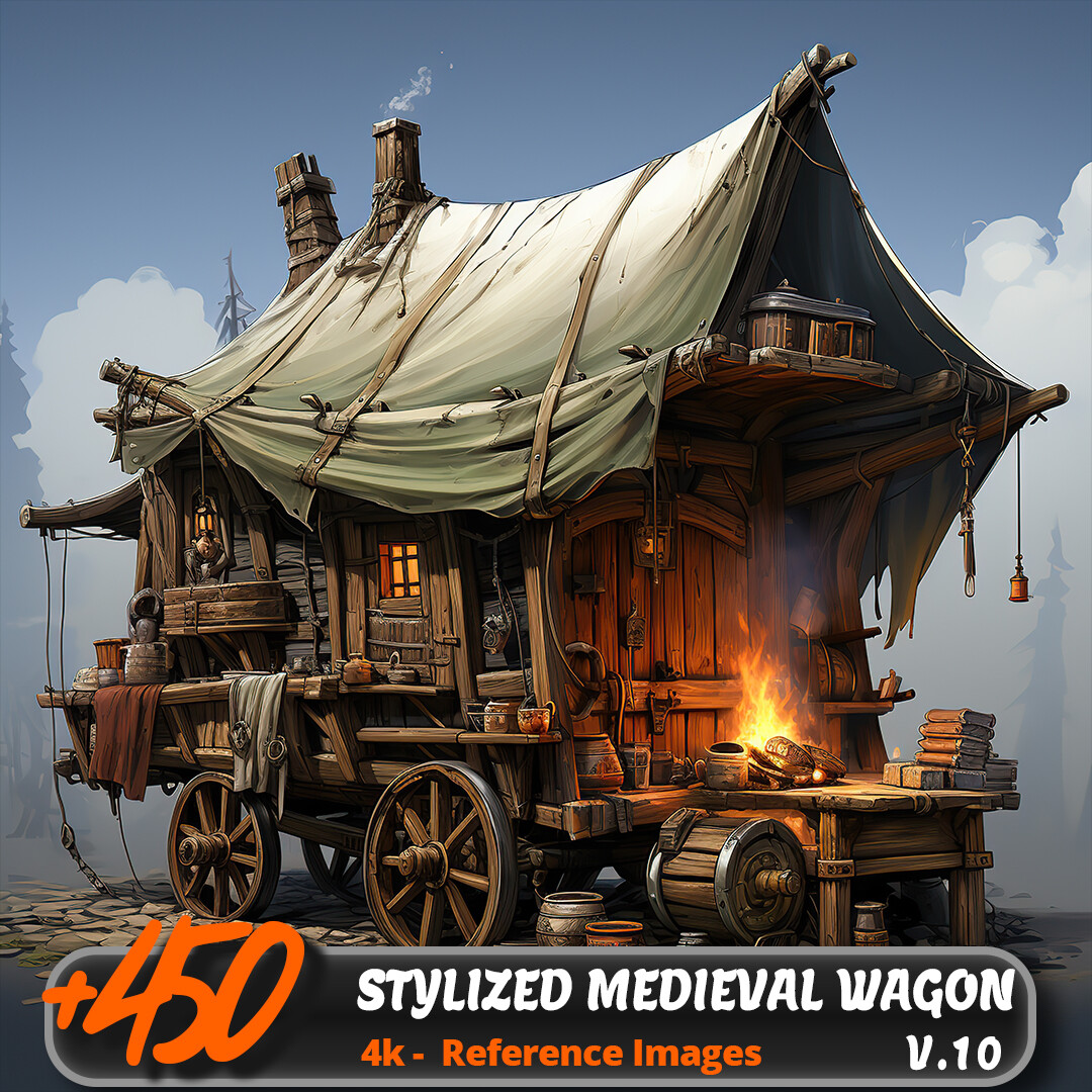 Princesa sofia - STYLIZED MEDIEVAL WAGON VOL. 10/ 4K/ Reference Image