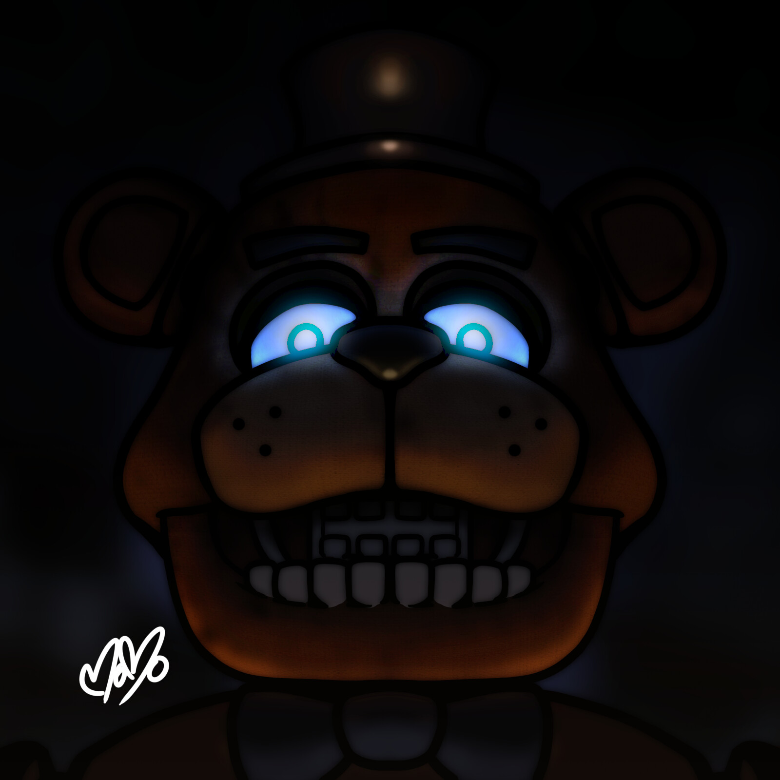 ArtStation - Freddy Fazbear in the dark