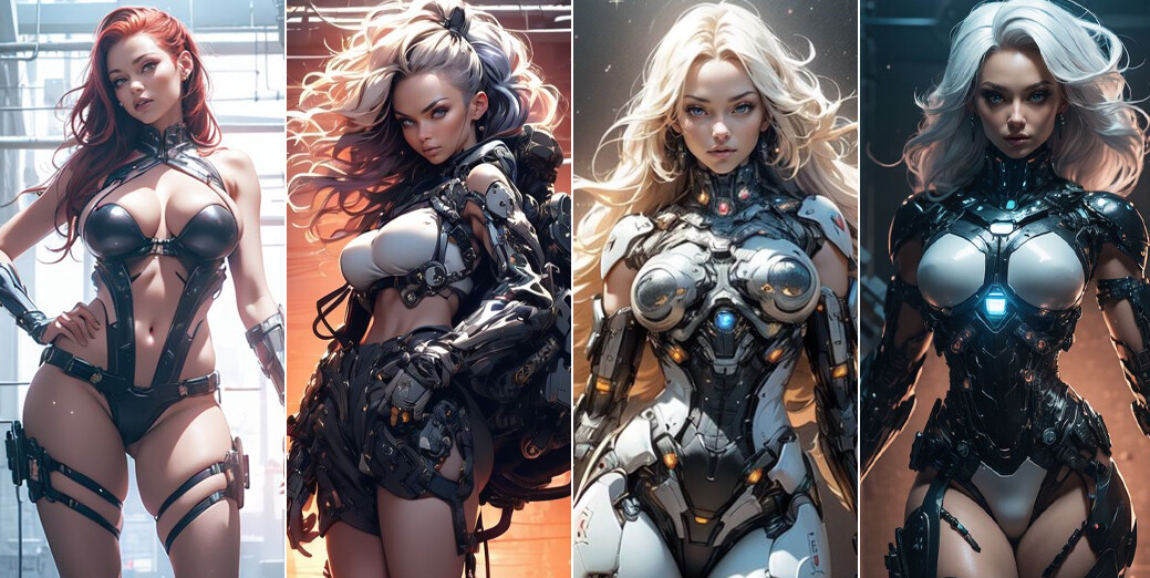 ArtStation - 200 | 4K Merged with Machine Babes reference now in shop!