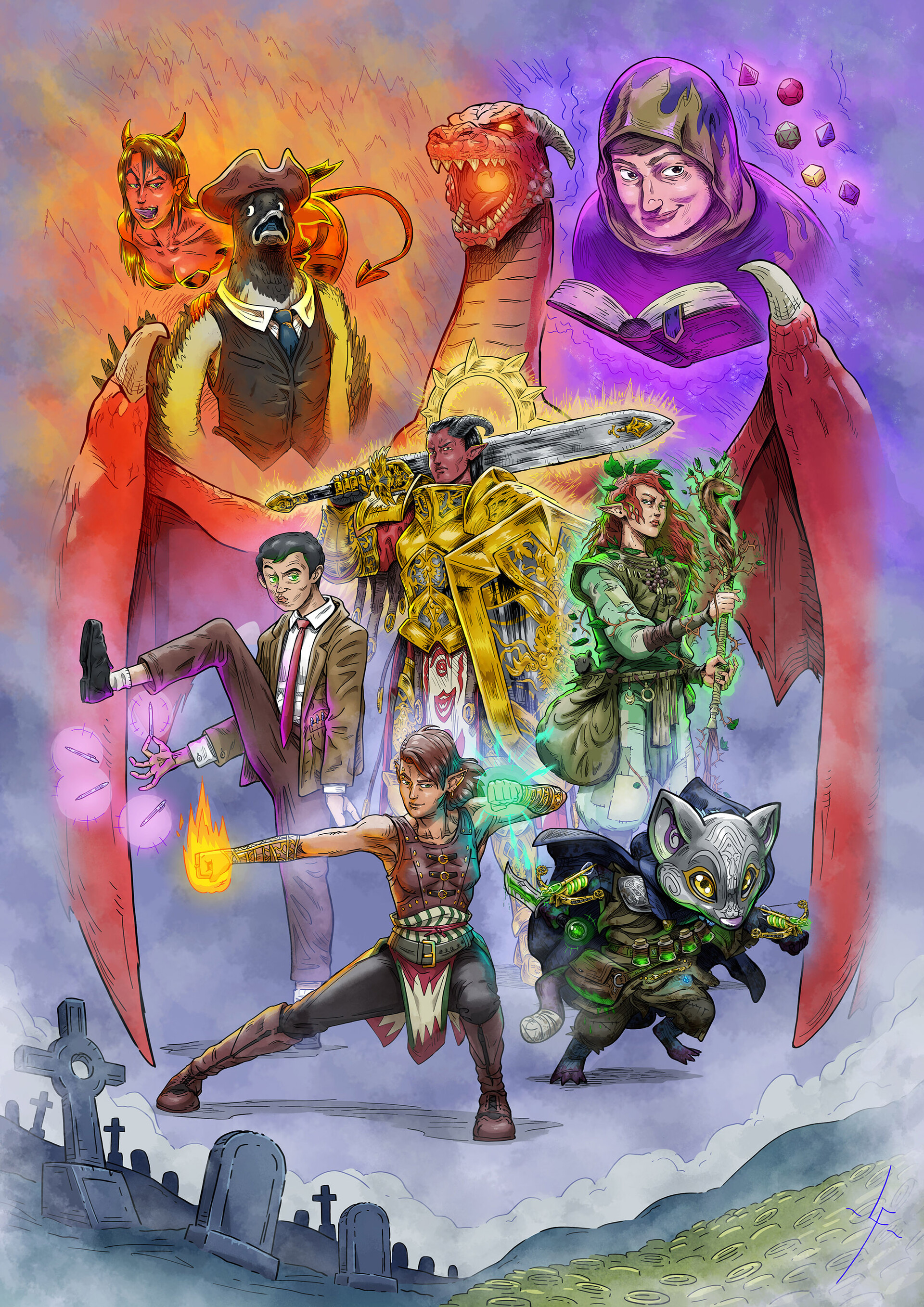 ArtStation - RPG group poster