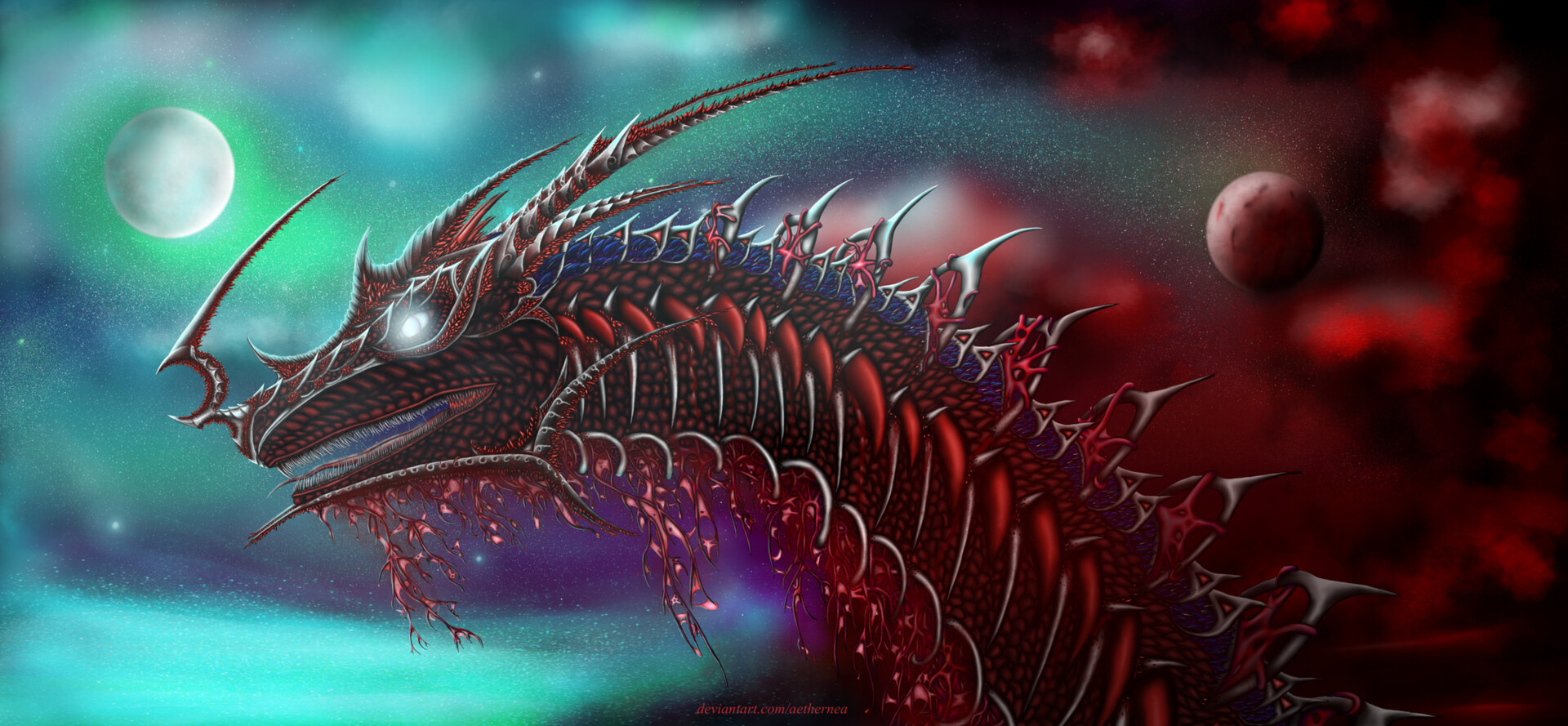 ArtStation - Dragon of Two Moons