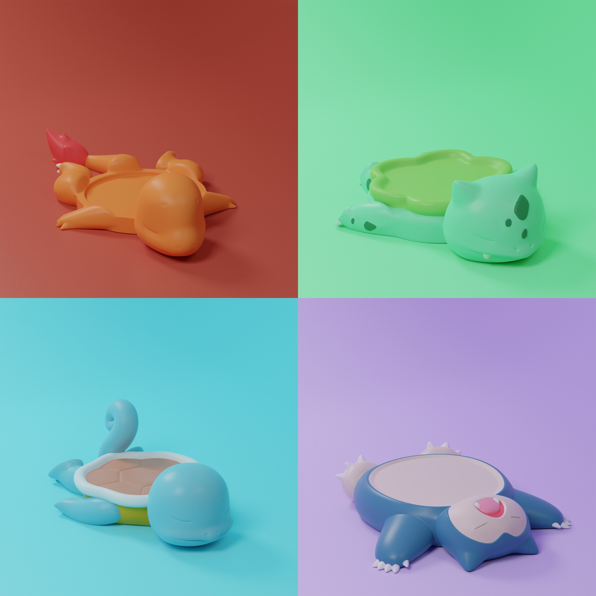 ArtStation - Pokemon Coasters for 3D Printing