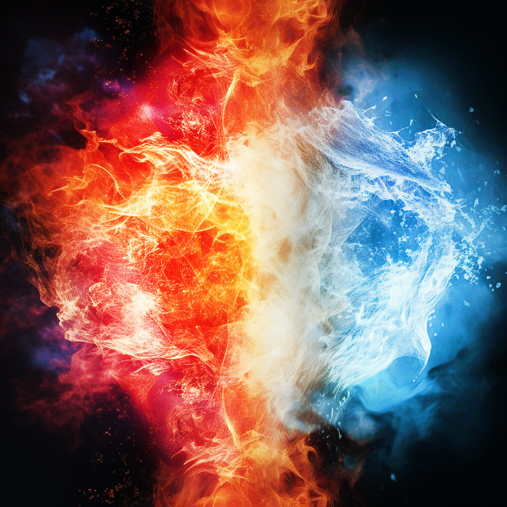 ArtStation - The phenomenon of fire versus ice