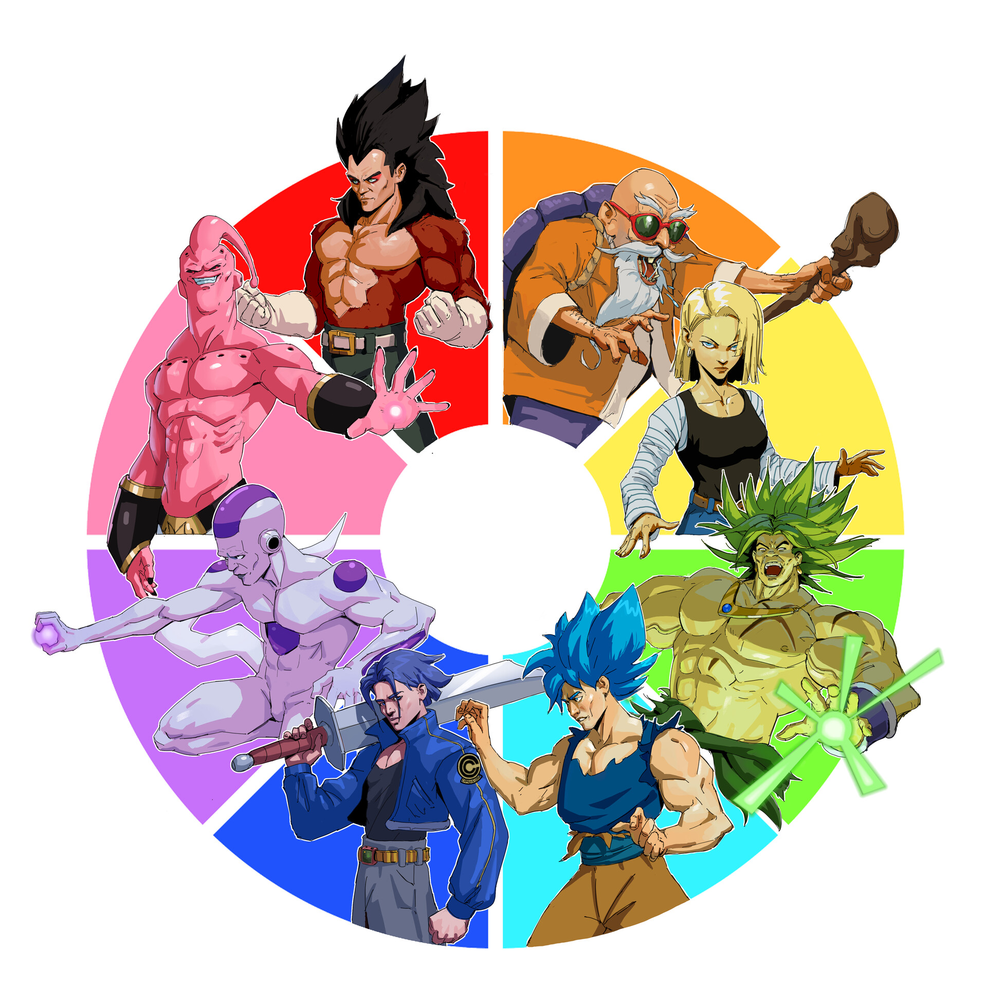 ArtStation - Dragon Ball Color Wheel Challenge
