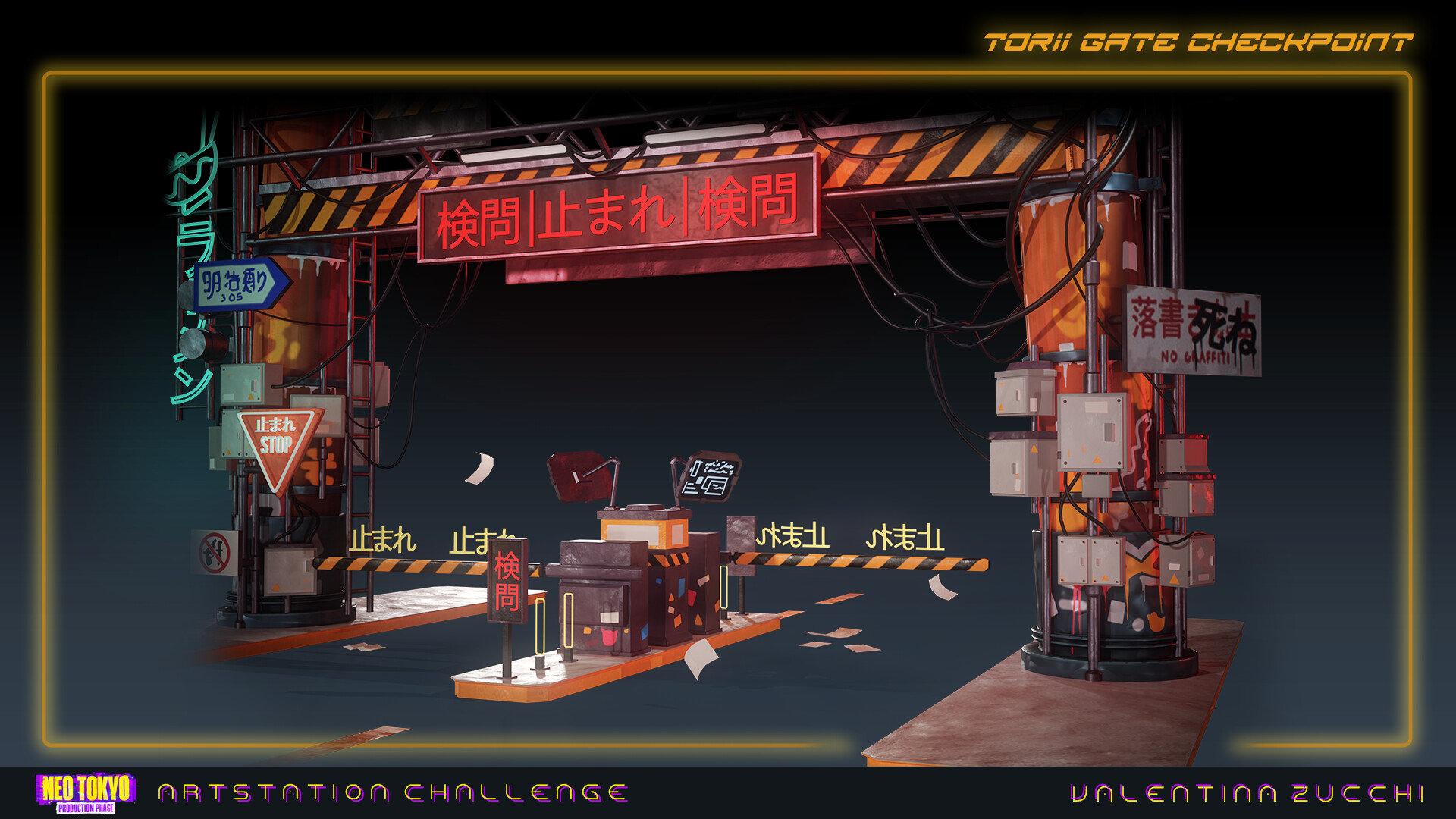 Valentina Zucchi - NEOTOKYO - Torii Gate Checkpoint