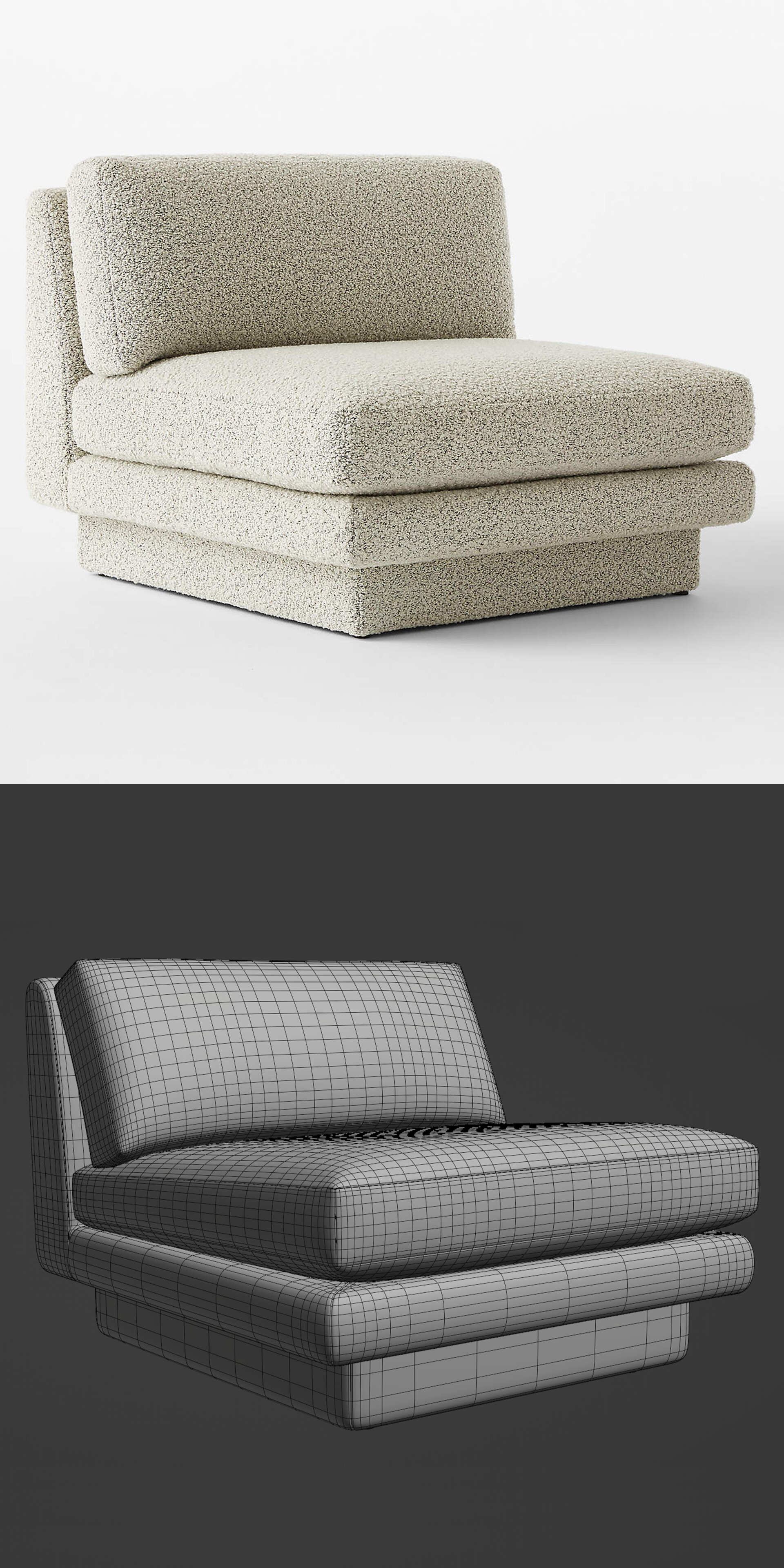 ArtStation - Crate and Barrel - Plinth Accent Chair