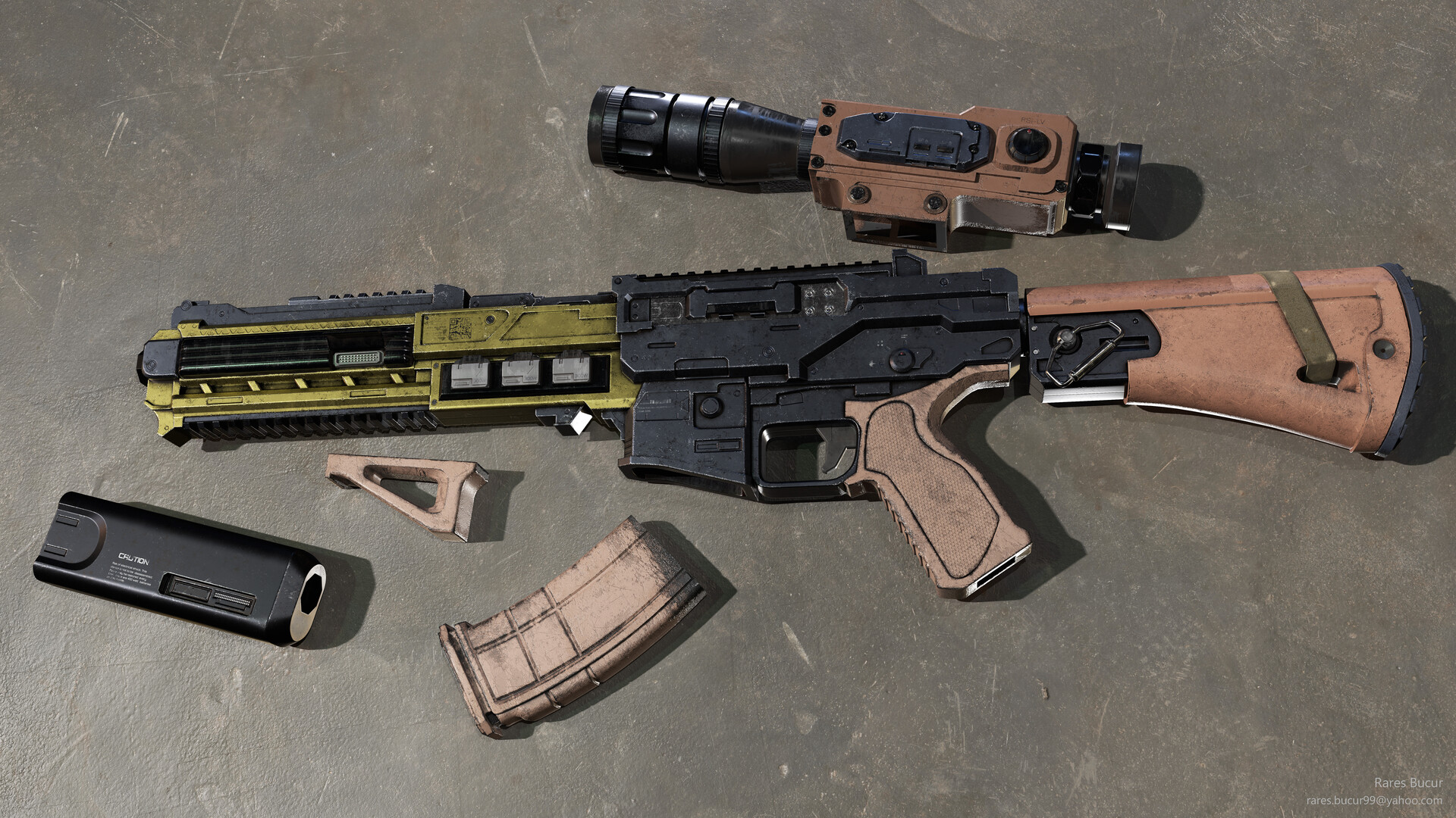 Rares Bucur - Sci-Fi Assault Rifle