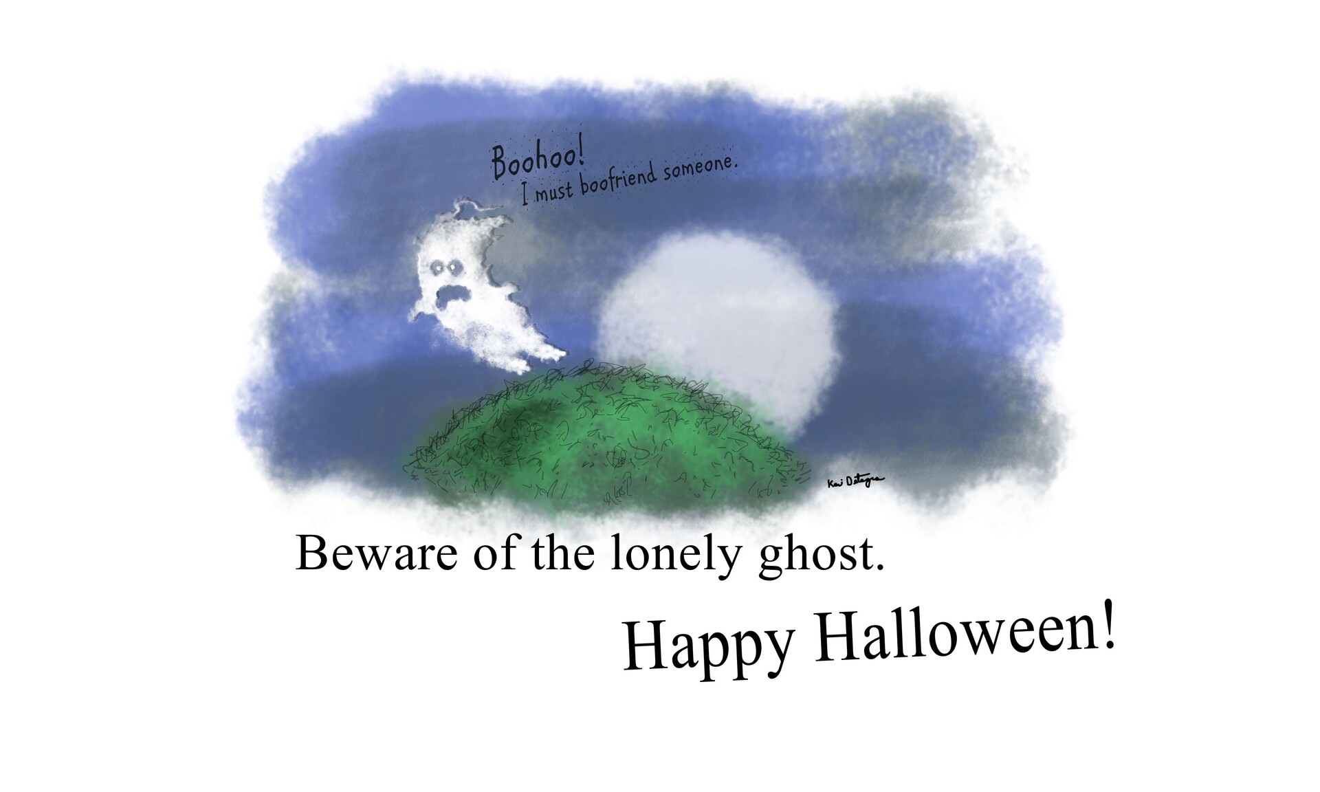 ArtStation - Beware of the lonely ghost!