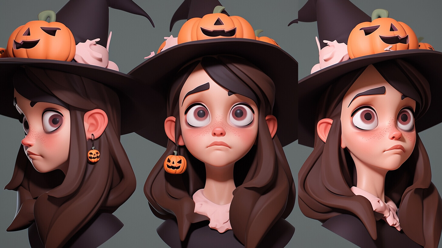 3D Head Sculpt References in 4K - Tika Art - +320 Halloween Female Head References(4k)