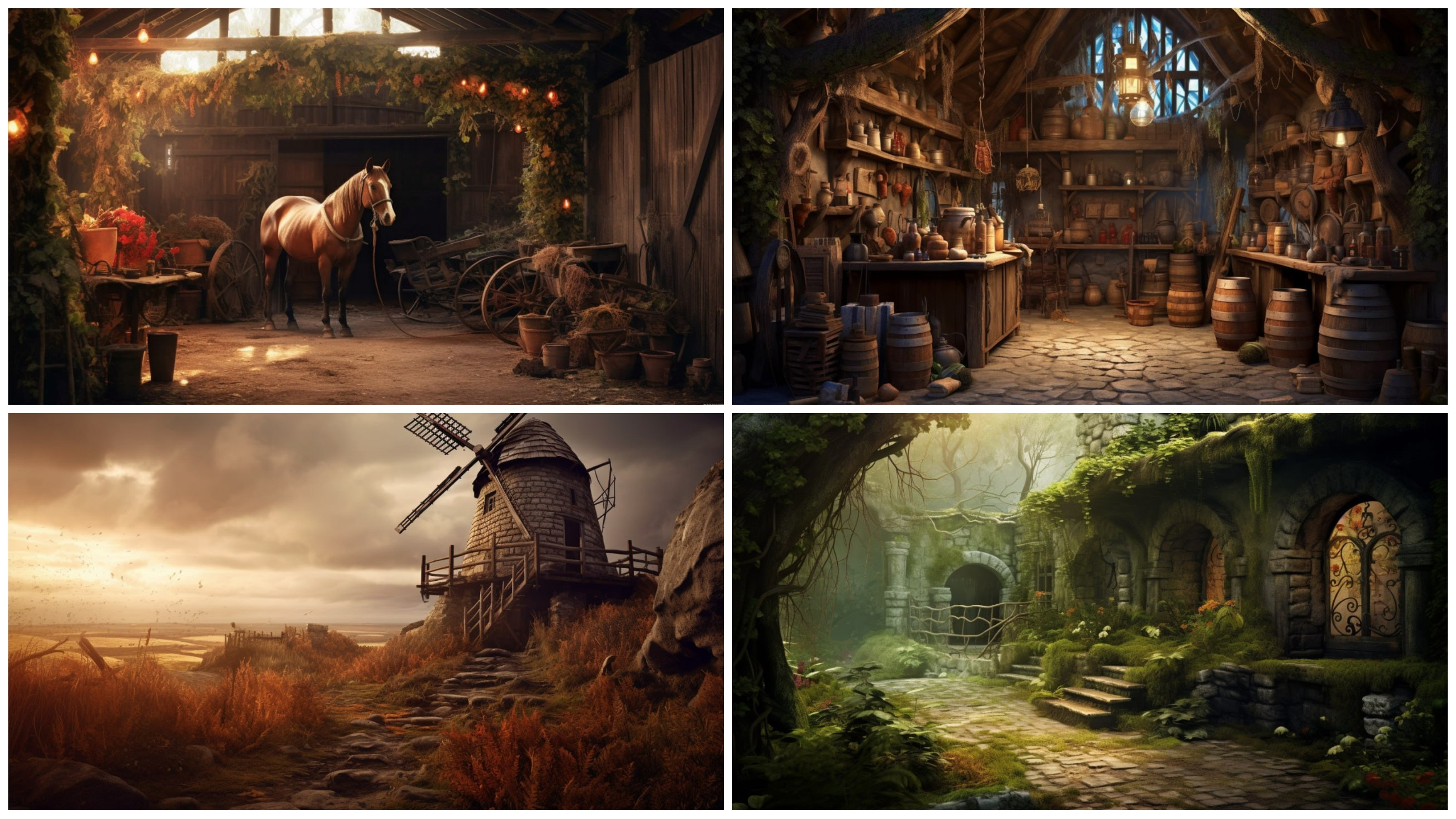 Concept Art - 500 Fantasy Rustic Environment Concept (4k) | Vol_71