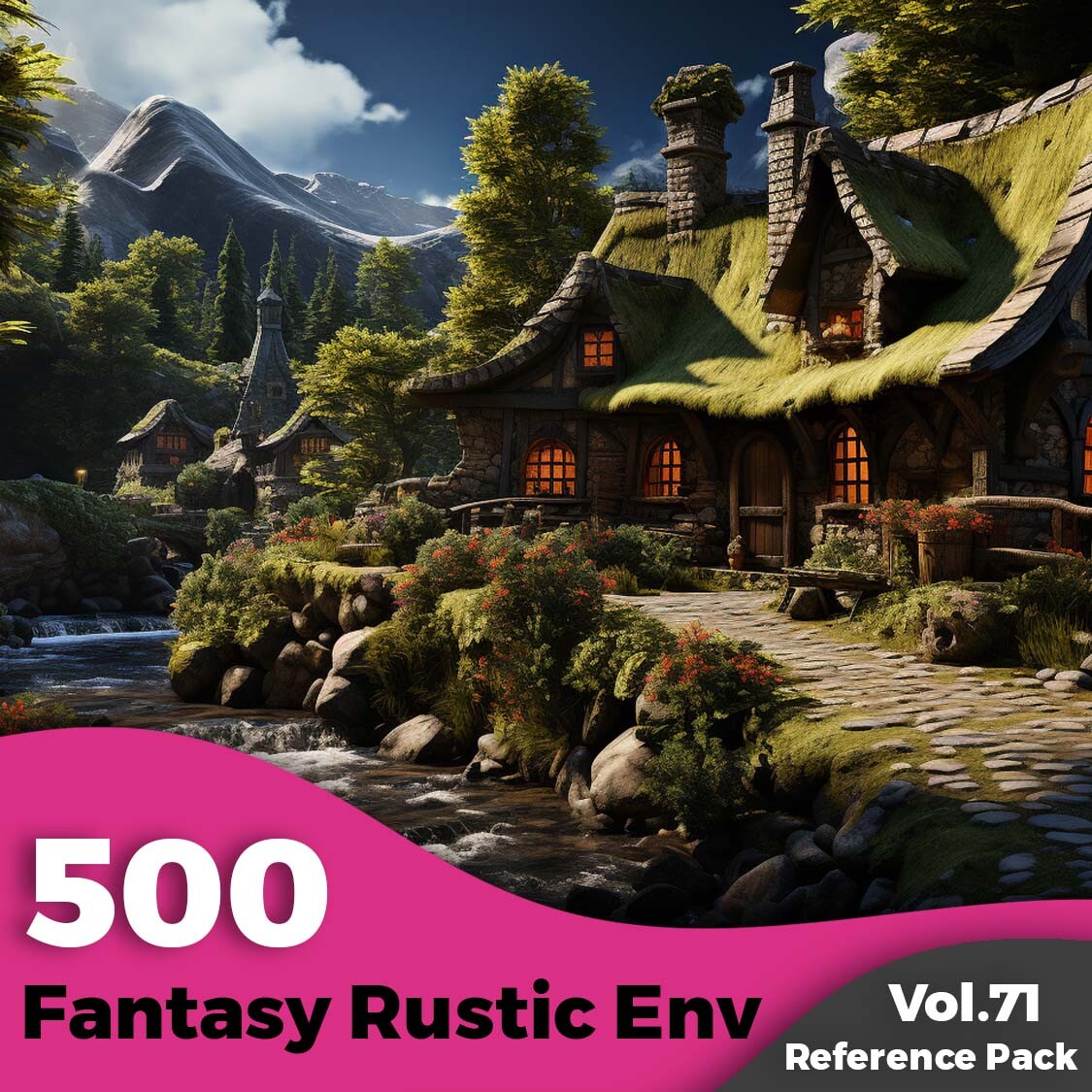 Concept Art - 500 Fantasy Rustic Environment Concept (4k) | Vol_71