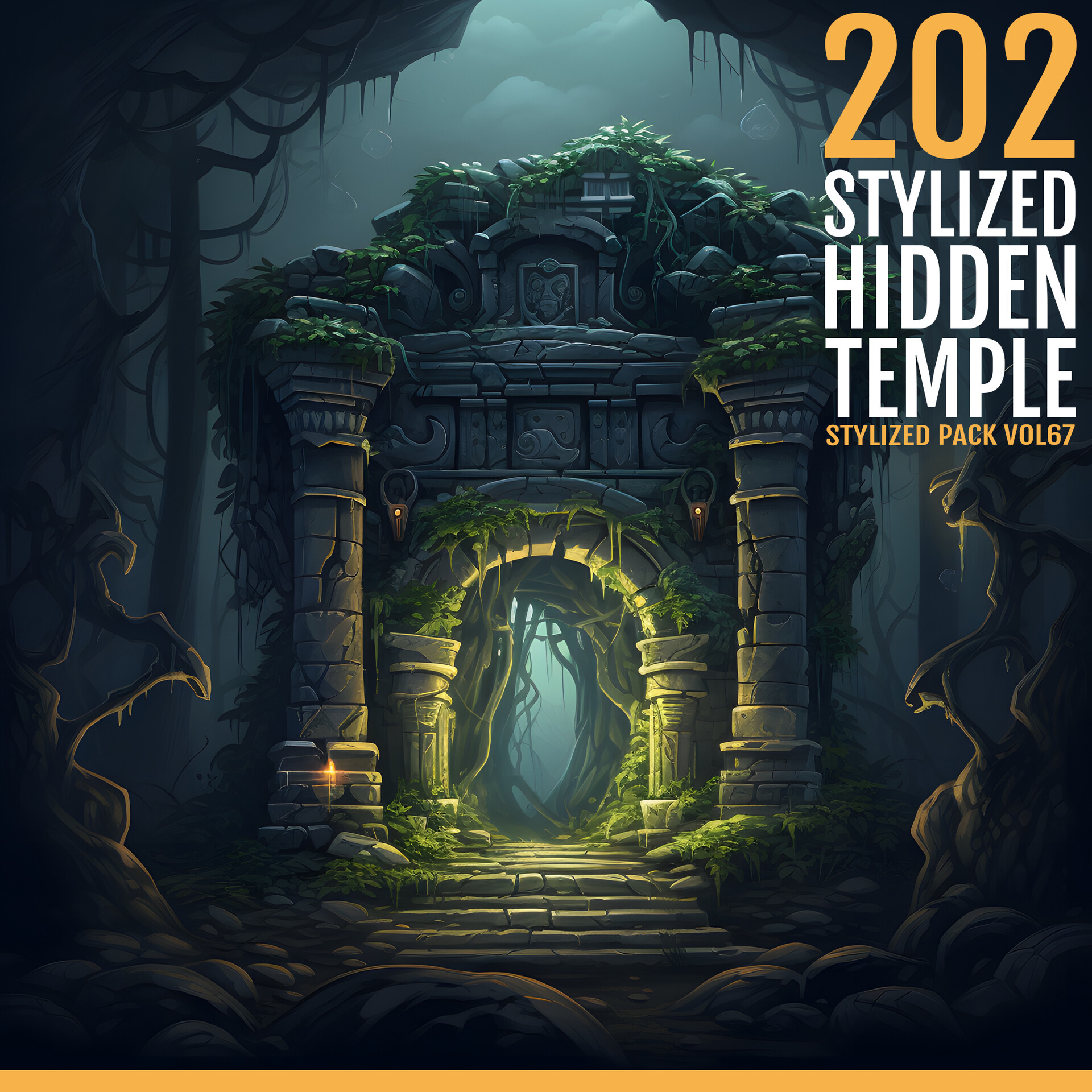 ArtStation - 202 Stylized Hidden Temple VOL67