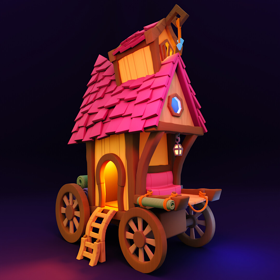 ArtStation - Wooden Cart