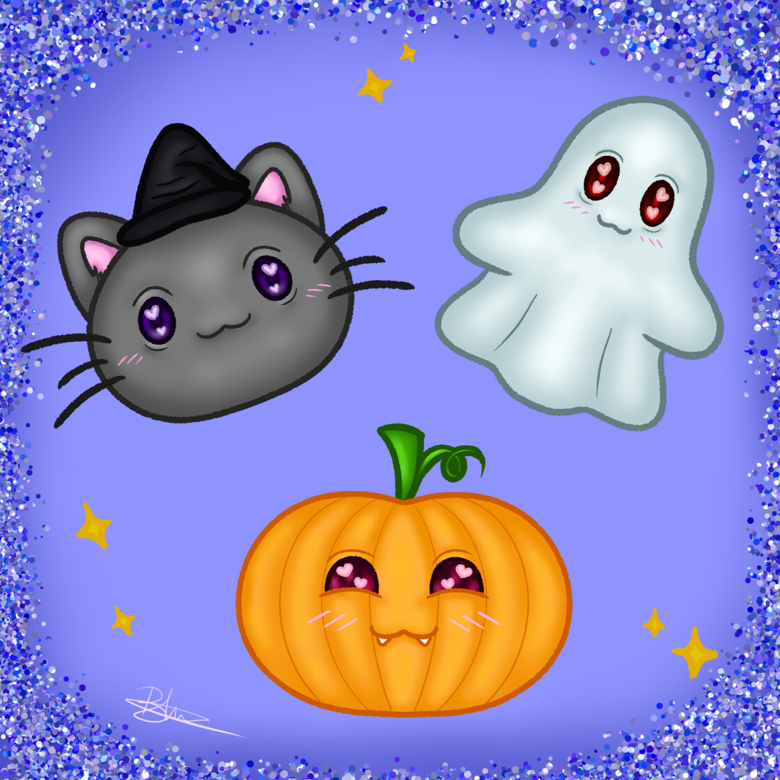 ArtStation - Cute Halloween Drawing!