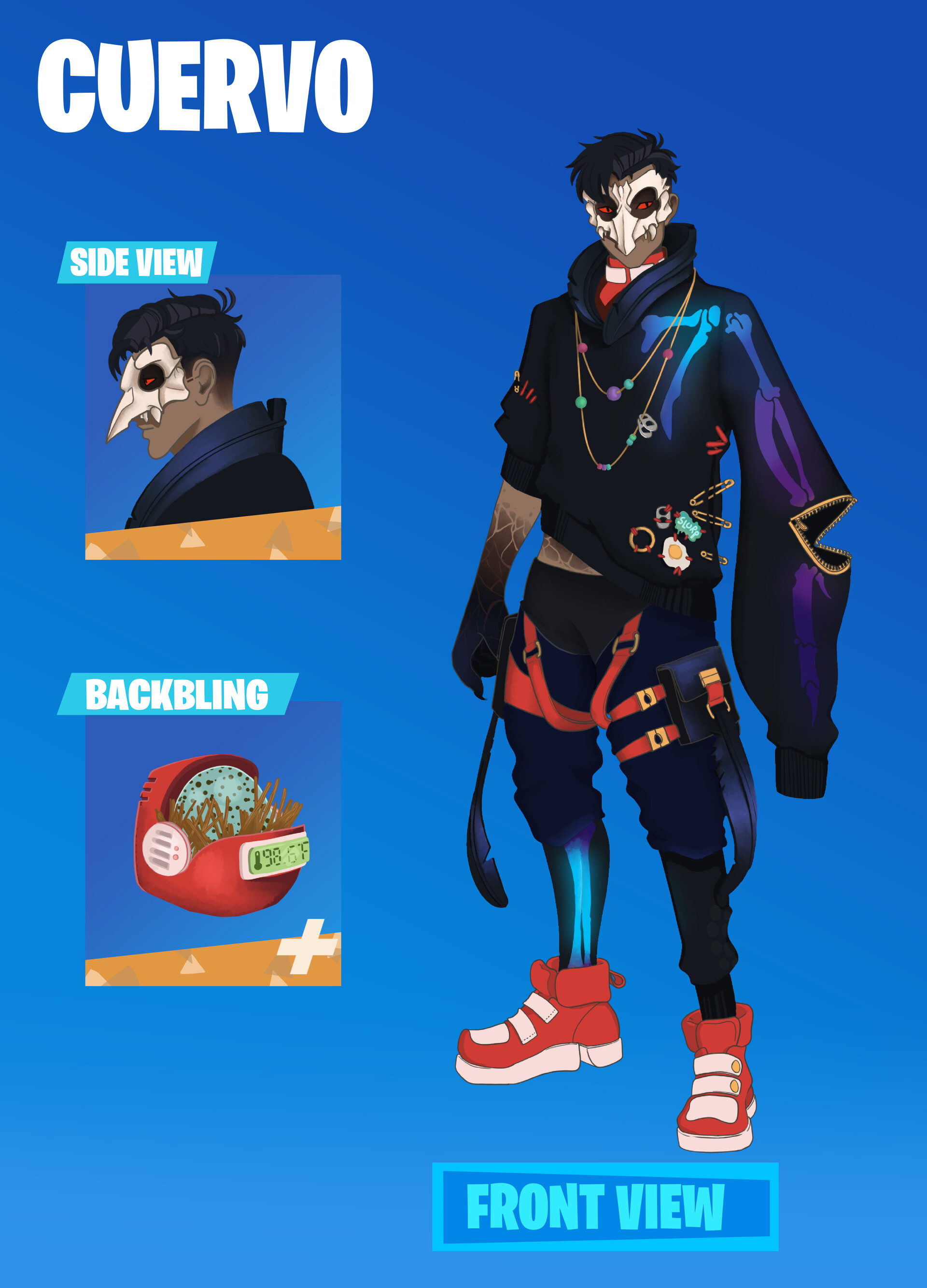 ArtStation - [ WIP ] Cuervo - Fortnite OC