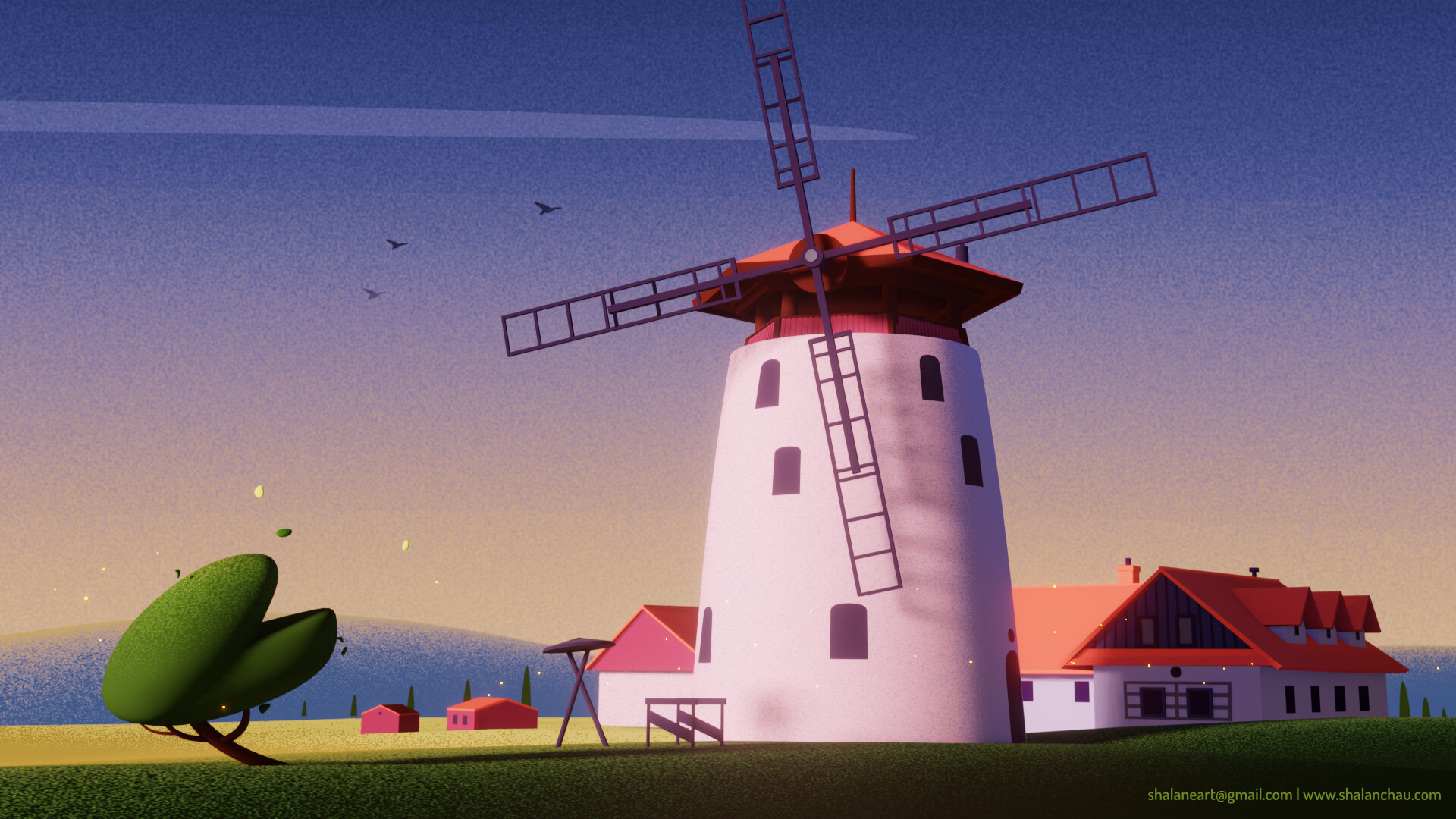 Shalan Chau - Animated Windmill Scene