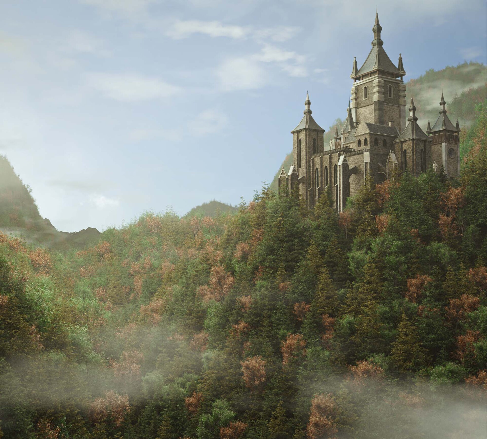 ArtStation - Castle in the Forest
