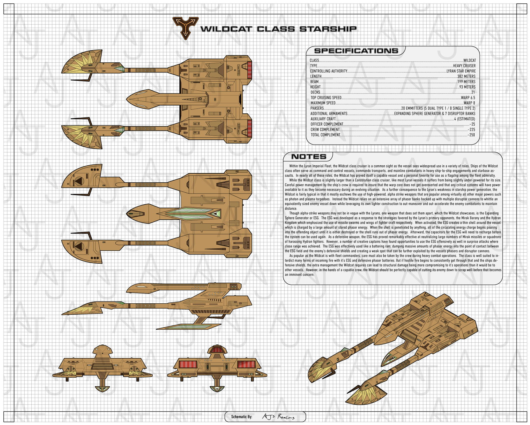 AJ's Realms - Wildcat Class Cruiser (Lyran Star Empire)