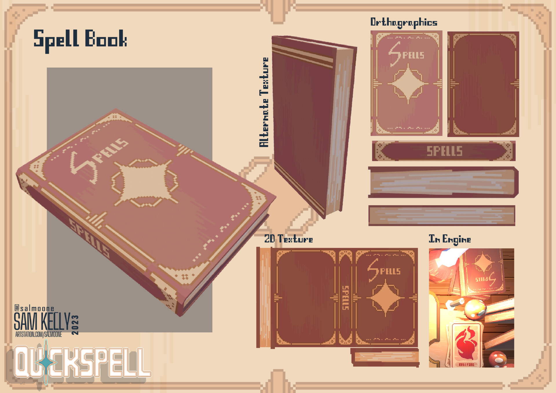 ArtStation - Quickspell - Lowpoly Pixel art models and Prop design